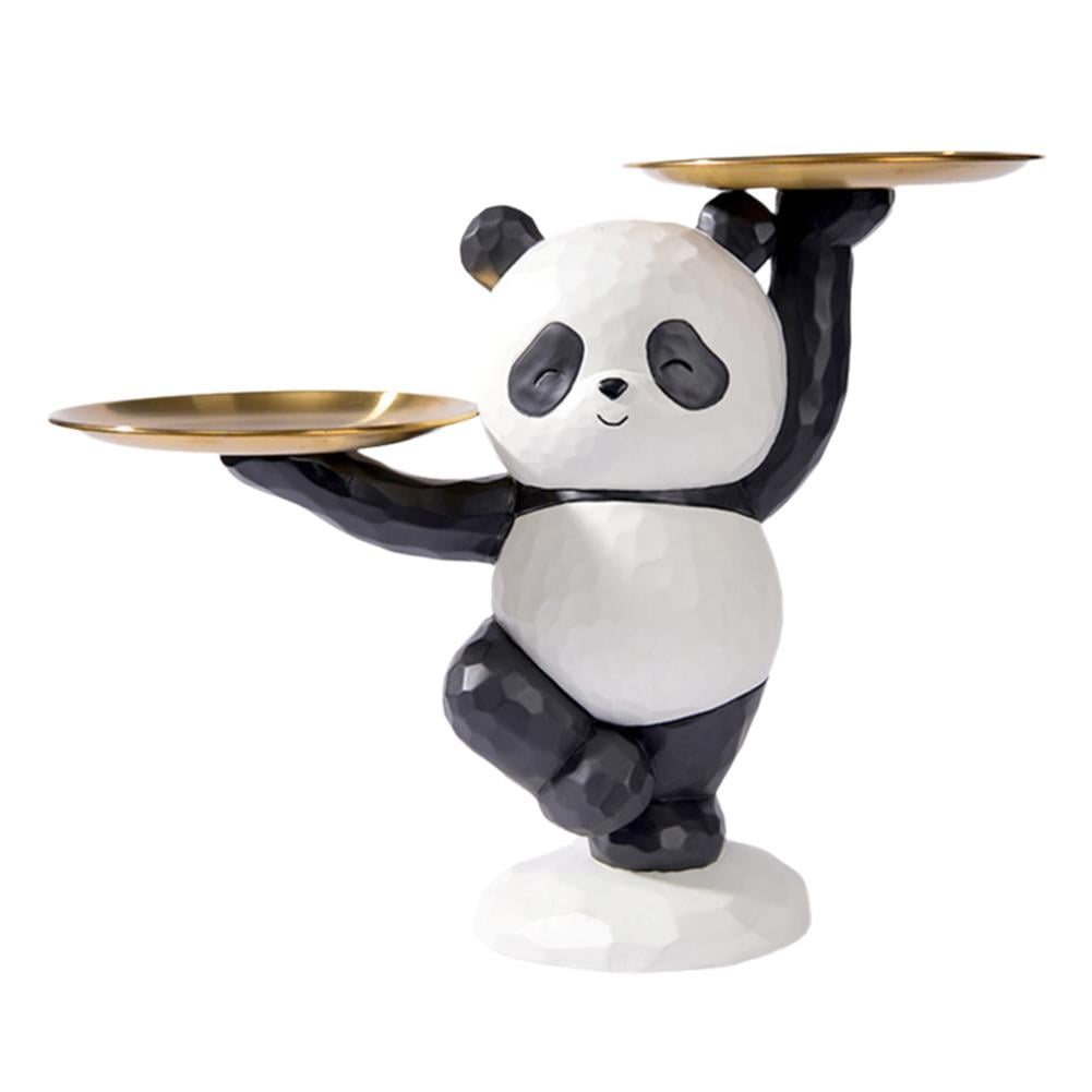 EtherealEdge Panda Shape Tray Sculpture Entrance Key Holder Animal ...