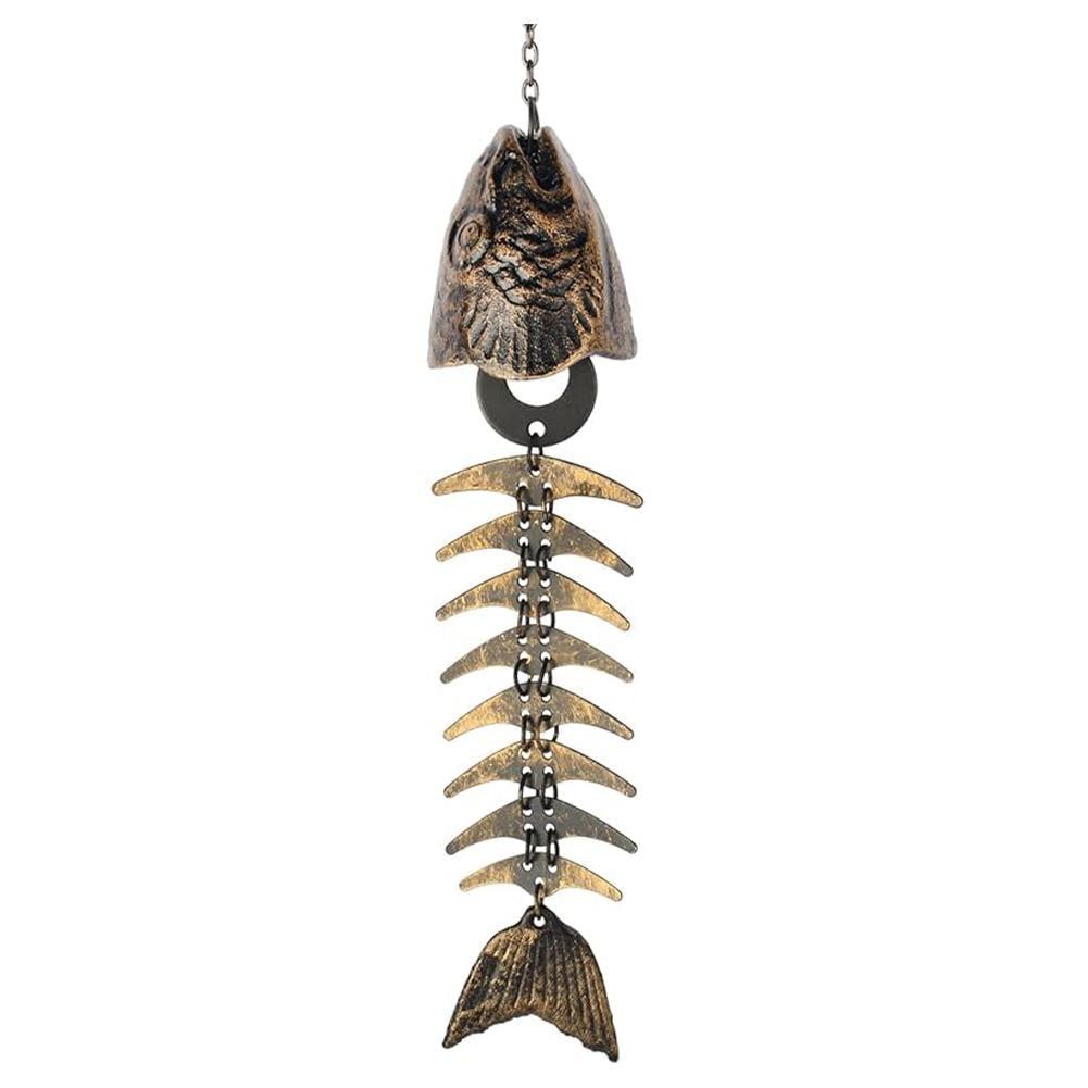 EtherealEdge fvituve Fish Skeleton Windchime Vintage Fishbone Wind ...