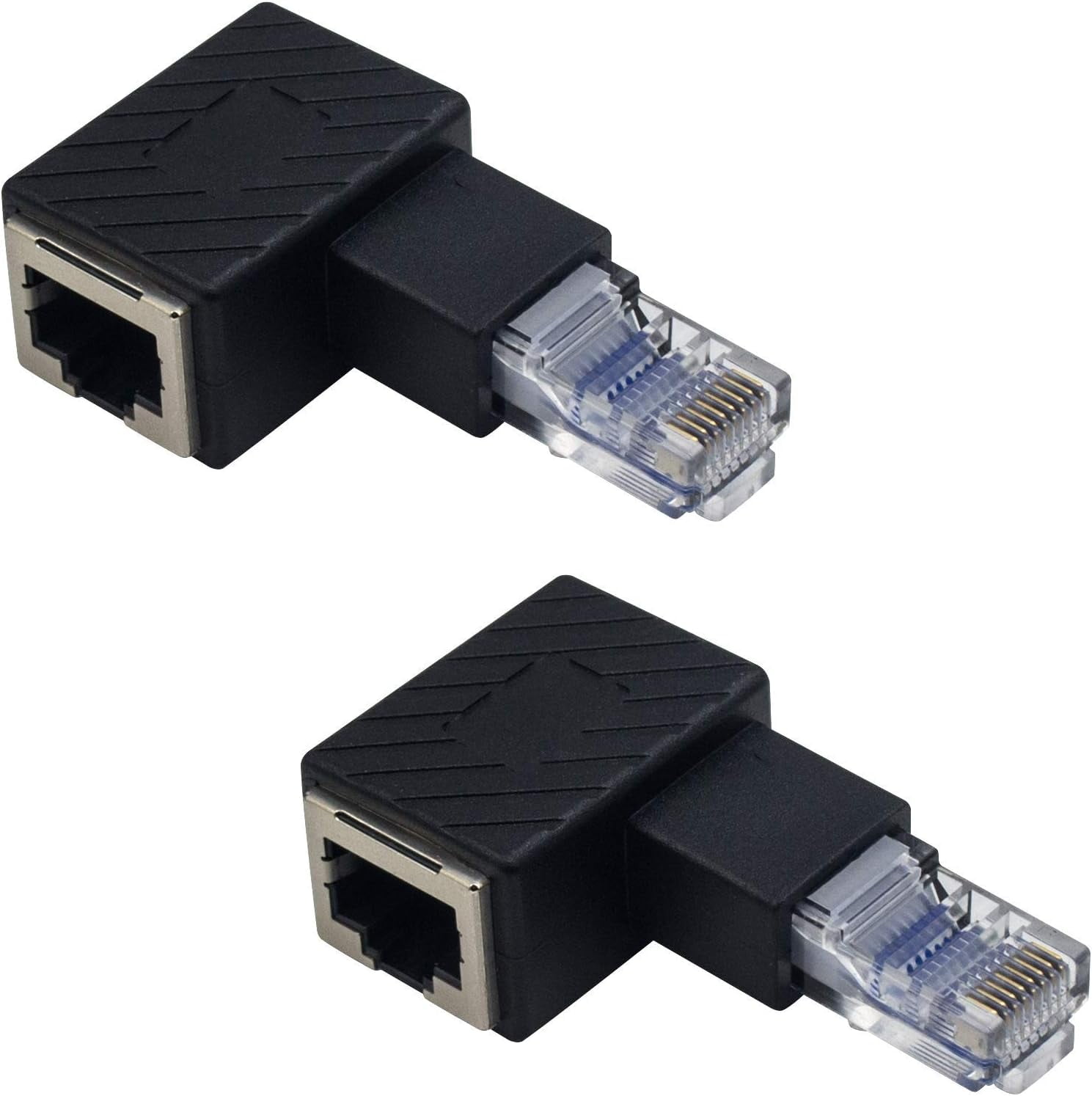Ethernet Adapter 90 Degree, Left Angled RJ45 Male to Female Ethernet ...