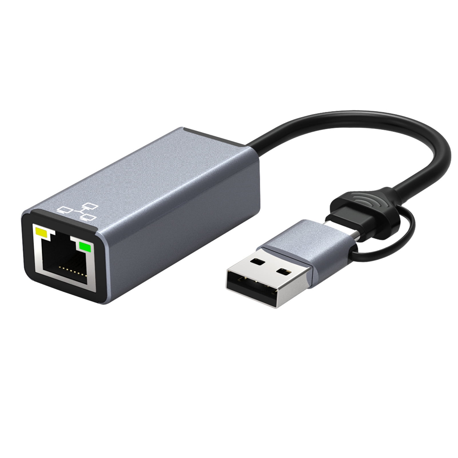 Ethernet Adapter Portable Fast Speed 100/1000Mbps Type-C USB to RJ45 ...