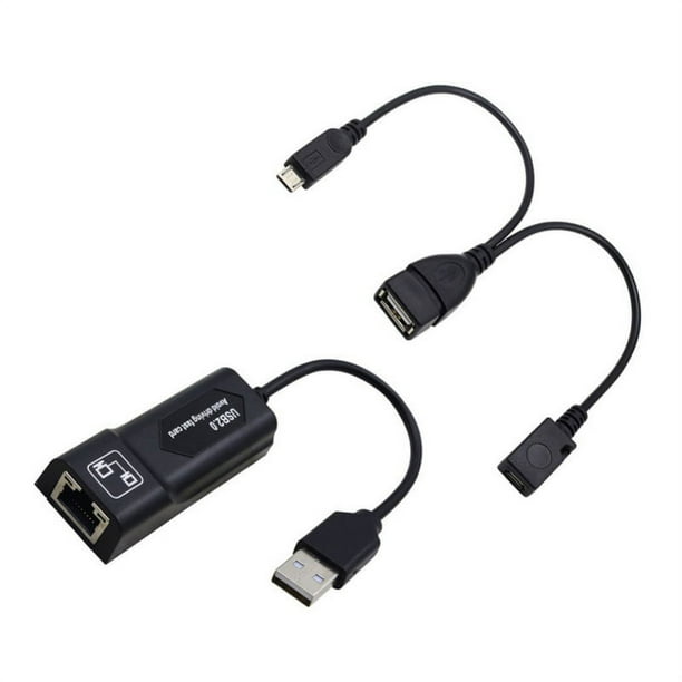 Ethernet Adapter for CHROMECAST and FIRE Stick, Micro USB to RJ45 ...