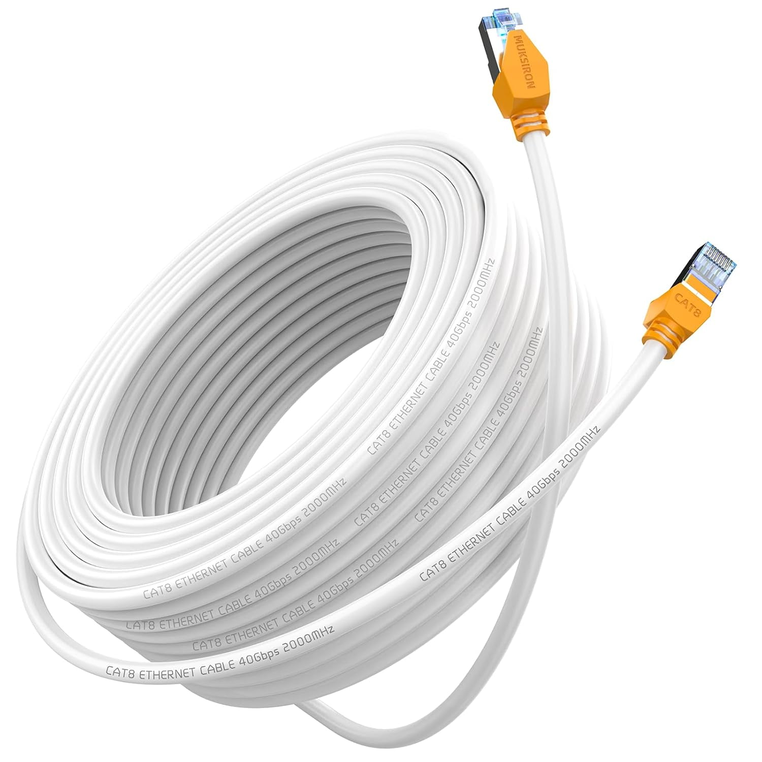 Ethernet Cable 10ft, Cat8 Ethernet Cable,Support Cat5/Cat5e/Cat6/Cat6e/Cat7 Standards,High Speed ...