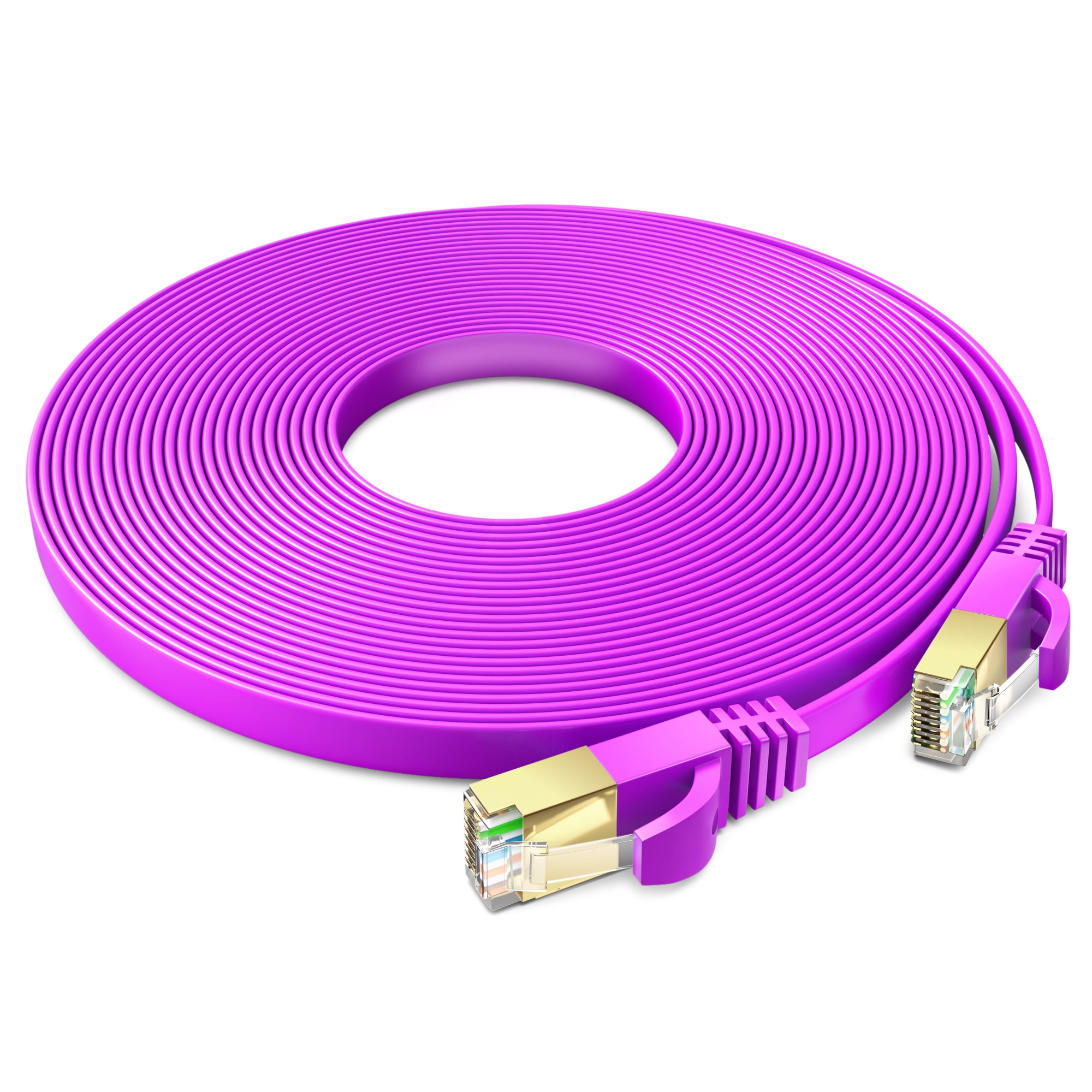Ethernet Cable 25ft, (Purple) - Cat7 High-Speed LAN Cords for Gaming ...