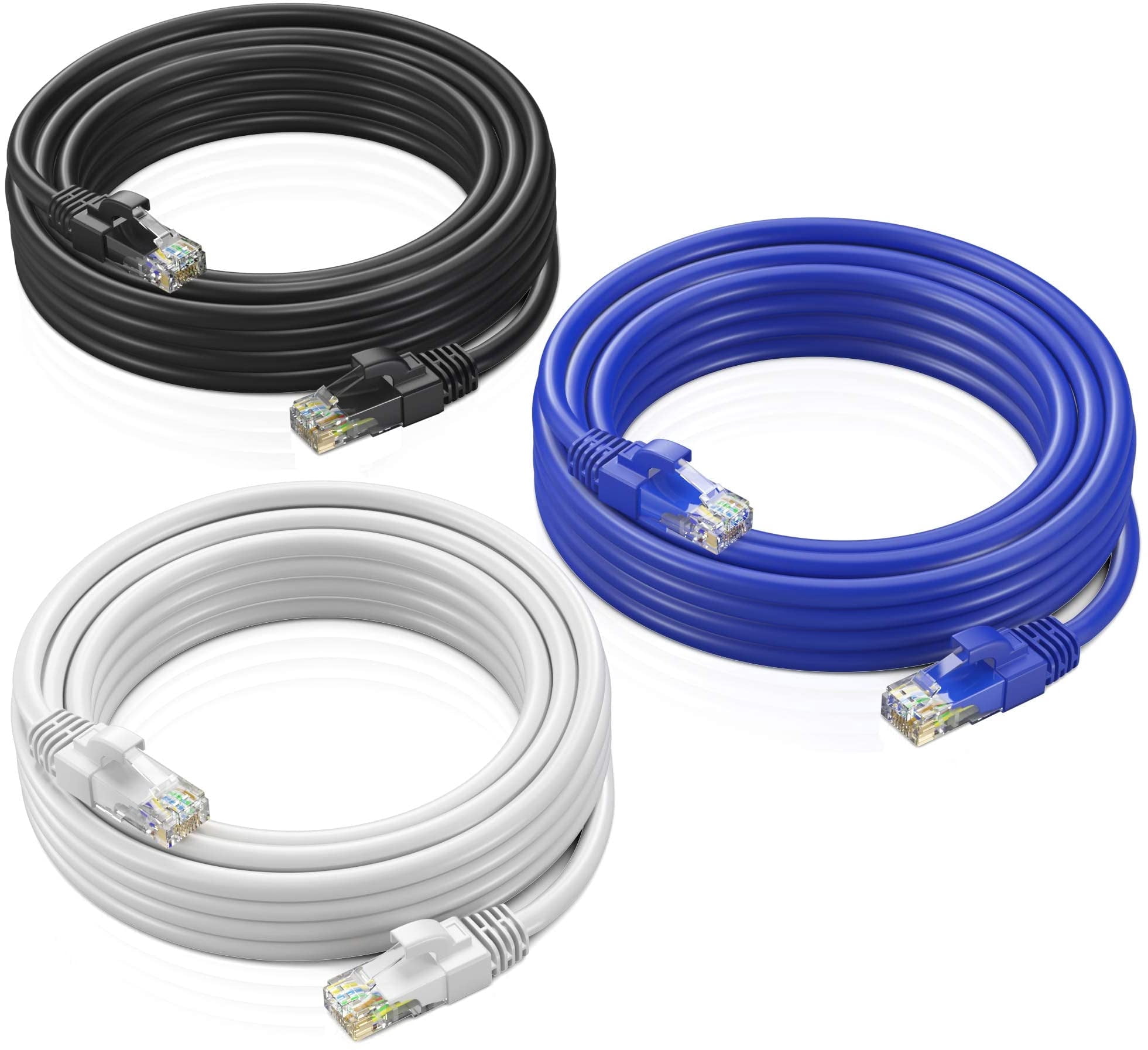 Ethernet Cable 3ft Cat 6 Pure Copper, UL Listed, LAN UTP Cat6, RJ45 ...