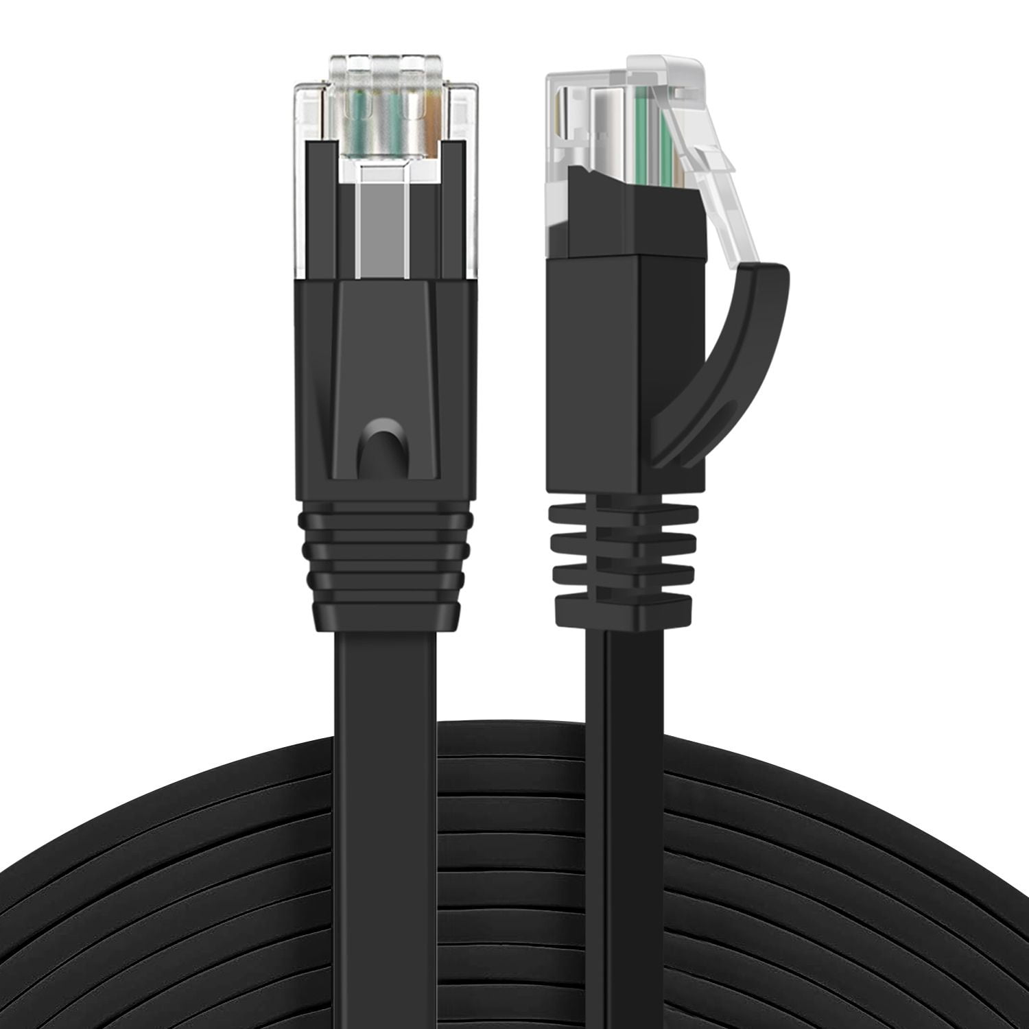 Ethernet Cable Cat 6 Flat Cable, Cat 6 Ethernet Cable 10 ft, Flat Wire ...