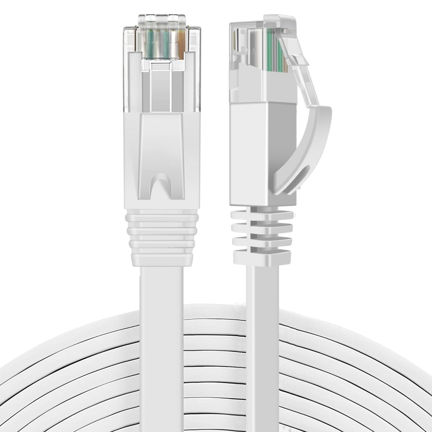 Ethernet Cable Cat 6 Flat Cable, Cat 6 Ethernet Cable 100 ft, Flat Wire ...