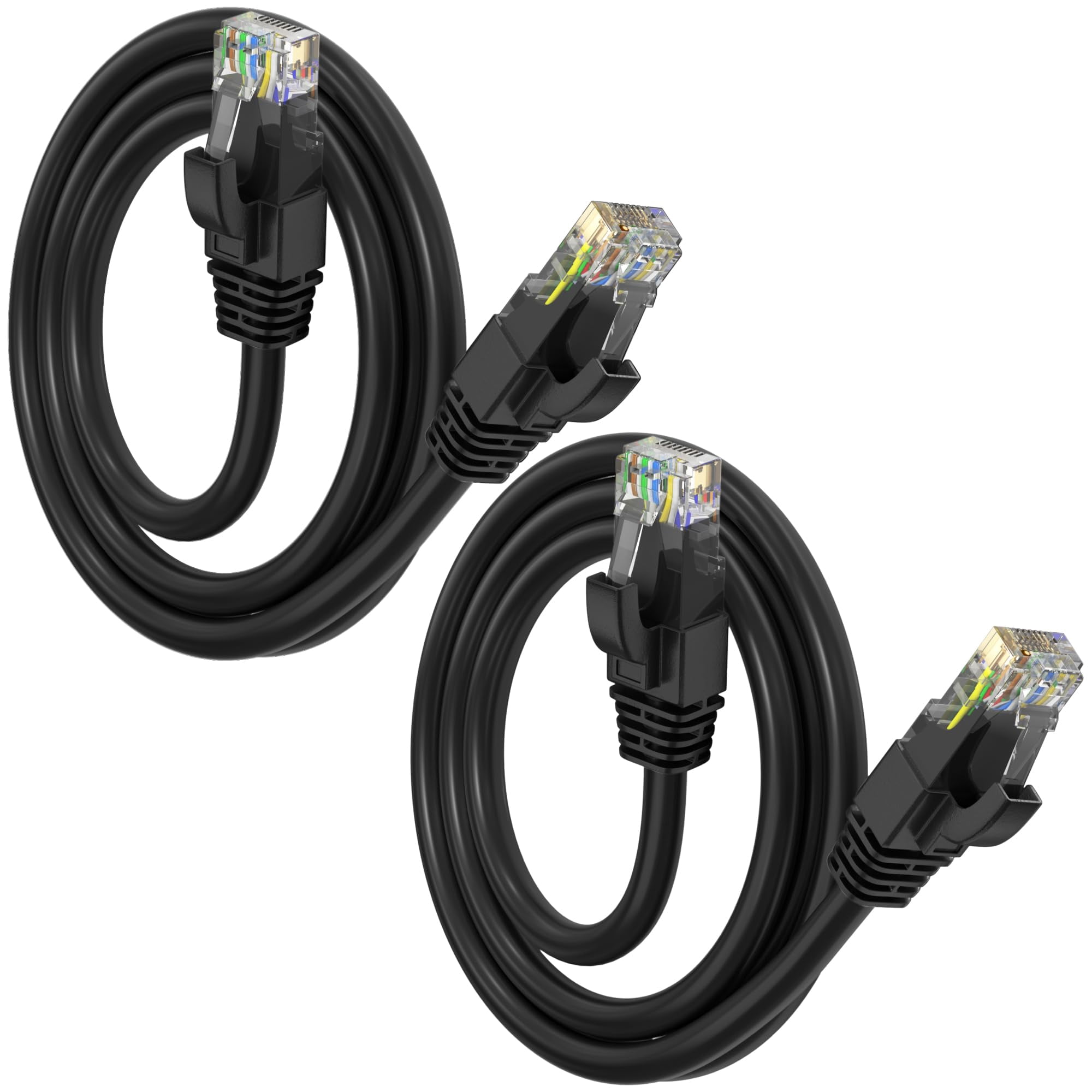 Maximm Cat 6 Ethernet Cable 1.5 ft (2-Pack) - High-Speed LAN Cable ...