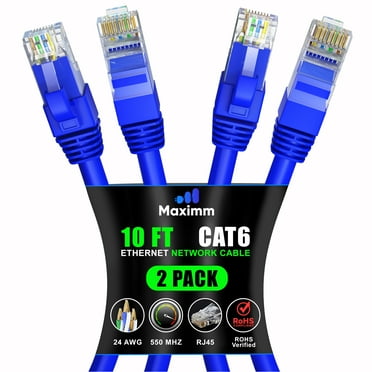 Cat 7 Ethernet Cable, 15 ft, Easy-Hide Flat Braided Network LAN ...