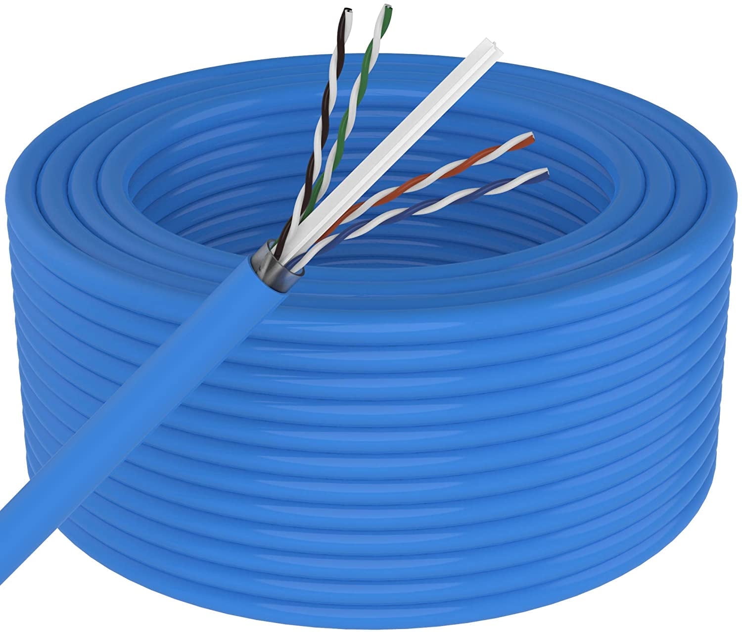 Ethernet Cable & Cat6 Network Cable, 250 ft, (Blue) Pure Copper ...