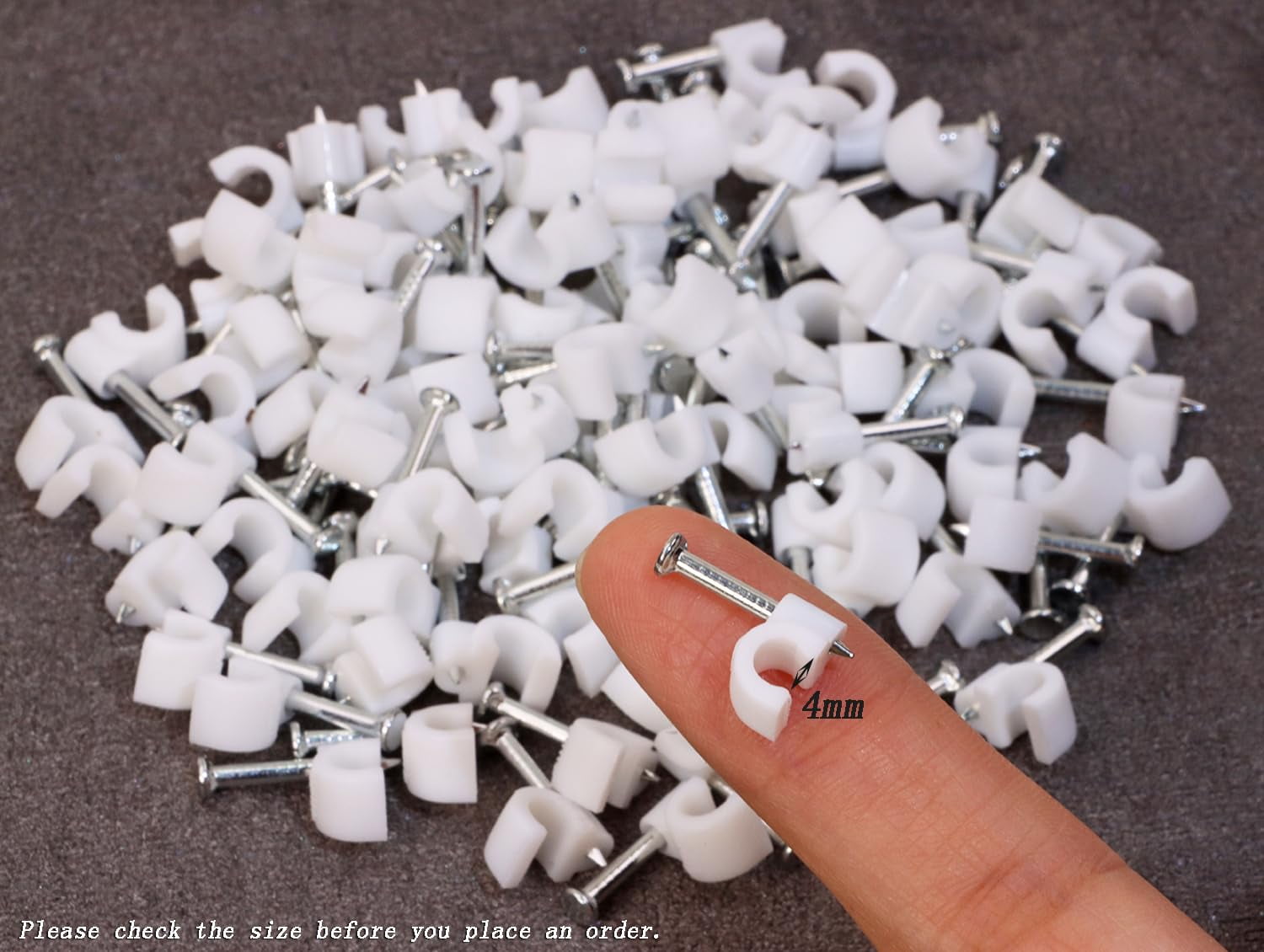 Ethernet Cables Wire Clip With Steel Nail For Securing Extension Cords ...