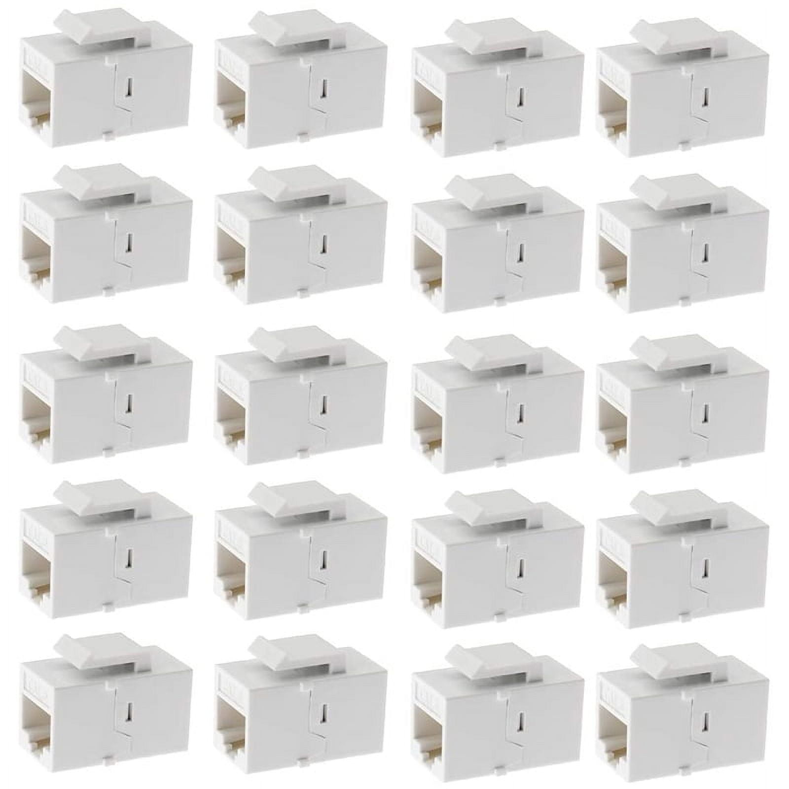 Ethernet Coupler, 20Pack Cat6 RJ45 Jack Inline Female Connectors ...