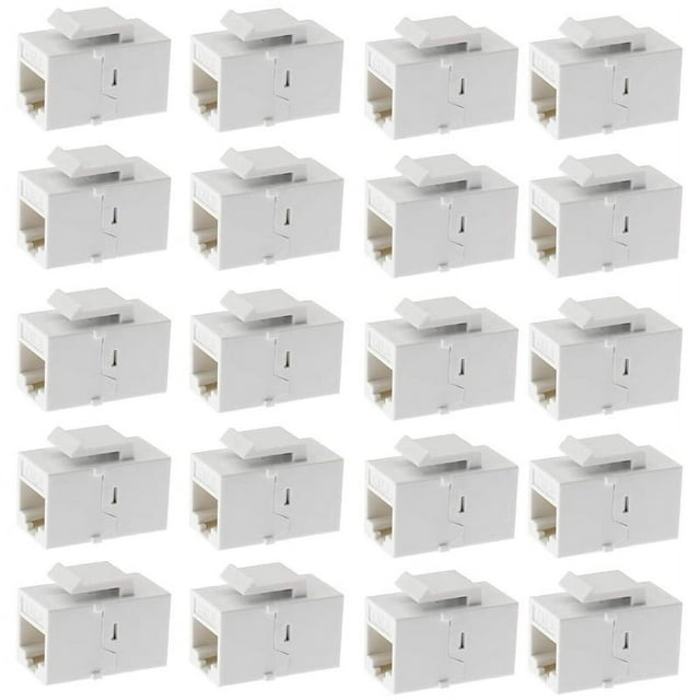 Ethernet Coupler, 20Pack Cat6 RJ45 Jack Inline Female Connectors ...
