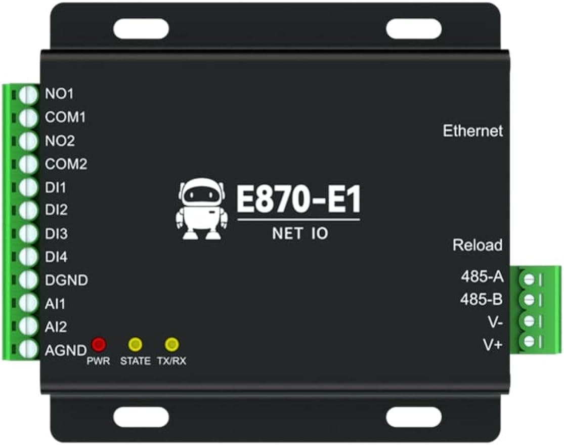 Ethernet Edge Acquisition Gateway IO Controller RS485+4DI+2DO+2AI E870-E1 Remote Control Modbus ...