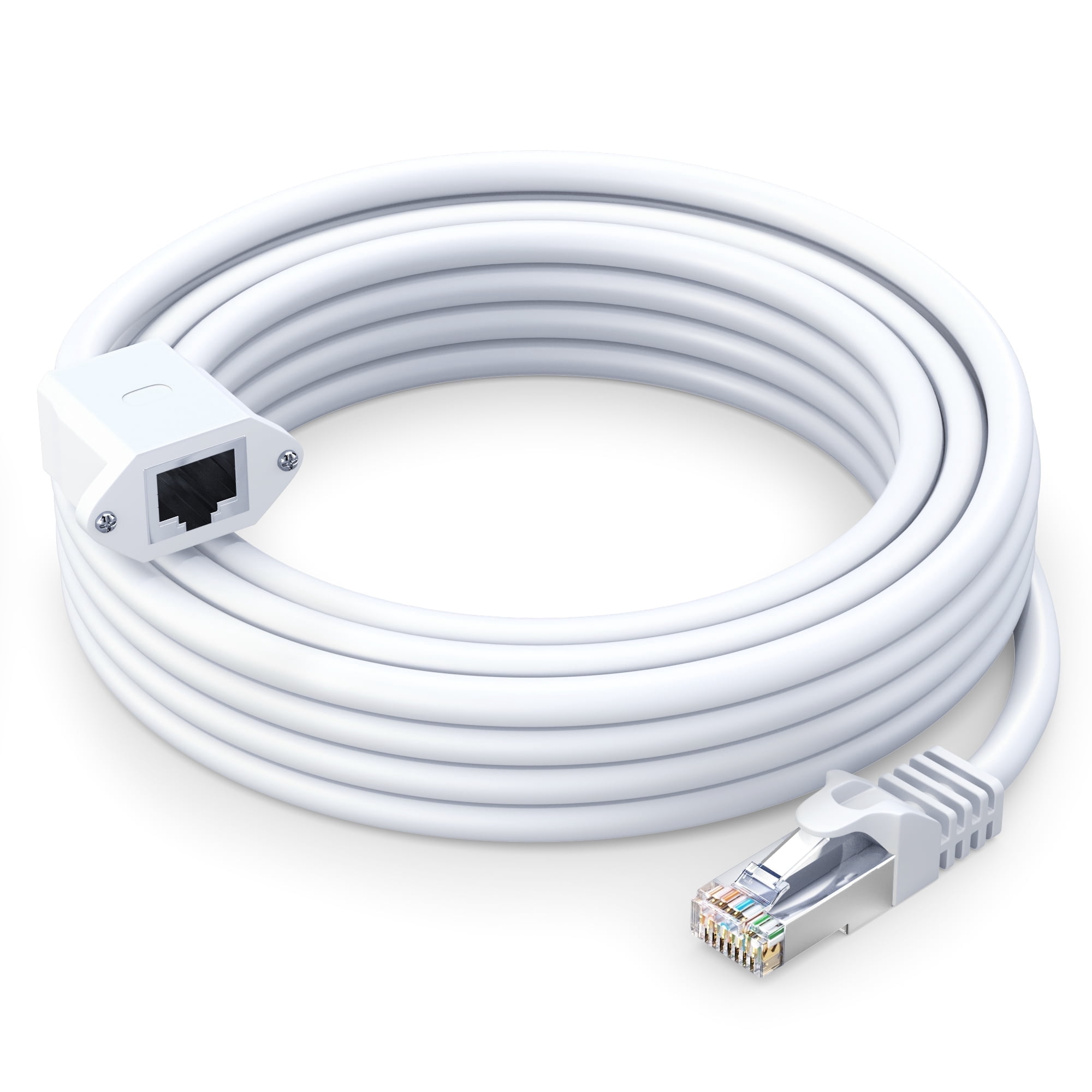 Ethernet Extension Cable 25 ft Cat6 Male to Female RJ45 Connector ...