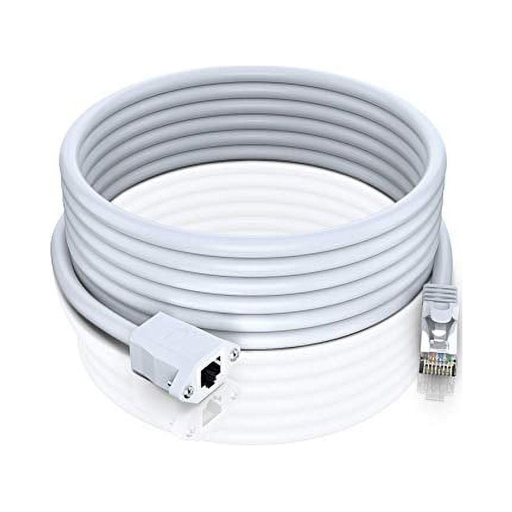 Maximm Cat6 Male to Female Ethernet Extension Cord, 50 Feet, White ...