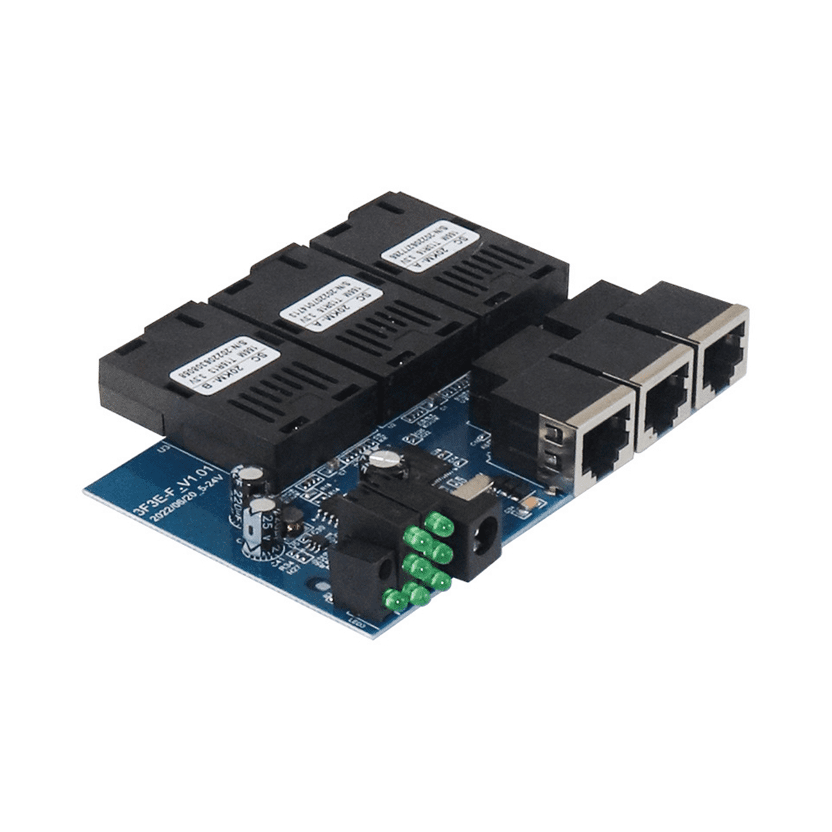 Ethernet Fiber Switch 100M PCBA Board Optic Media Converter 20Km 3 ...