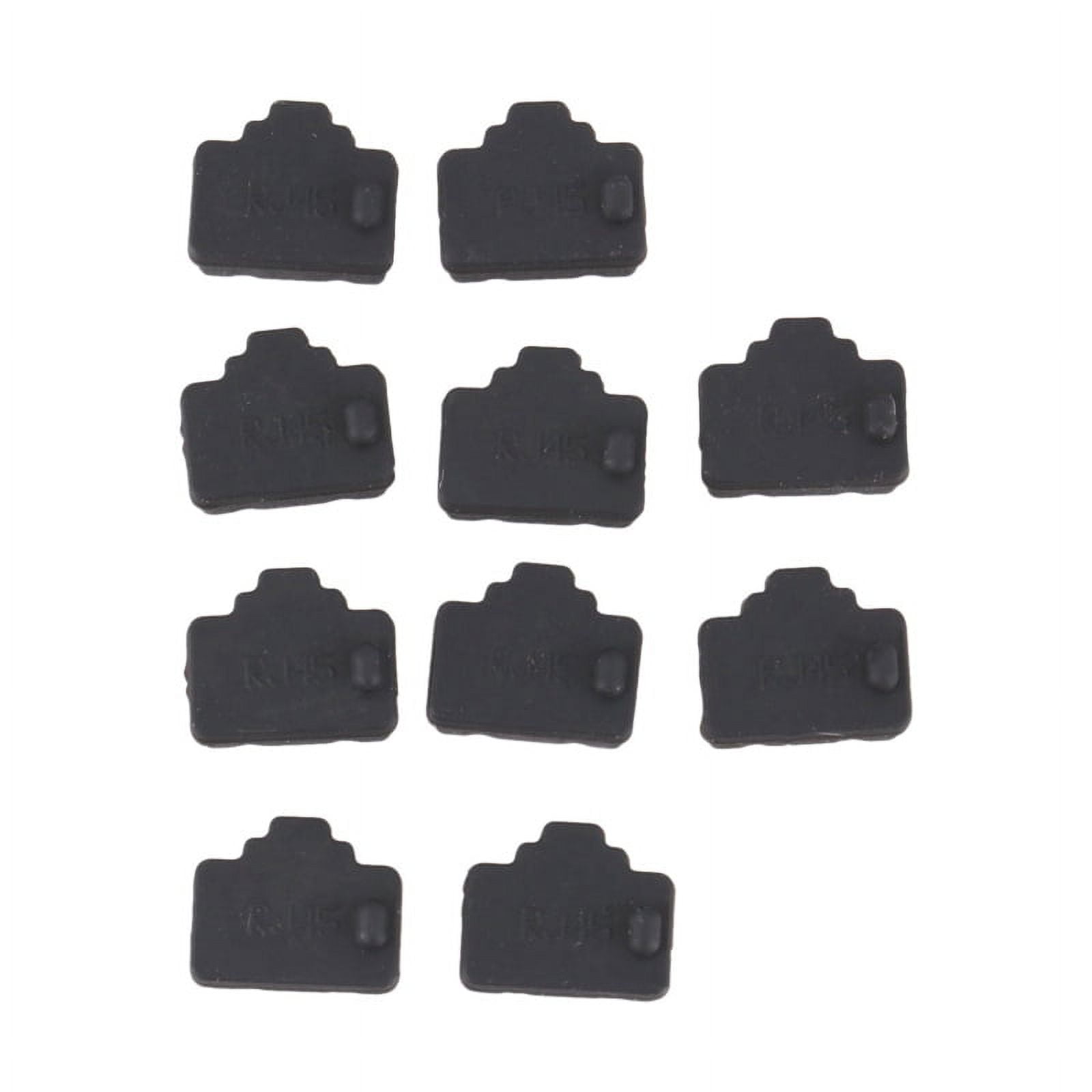 Ethernet Hub Port RJ45 Anti Dust Cover Cap Protector Plug 10Pcs Black ...
