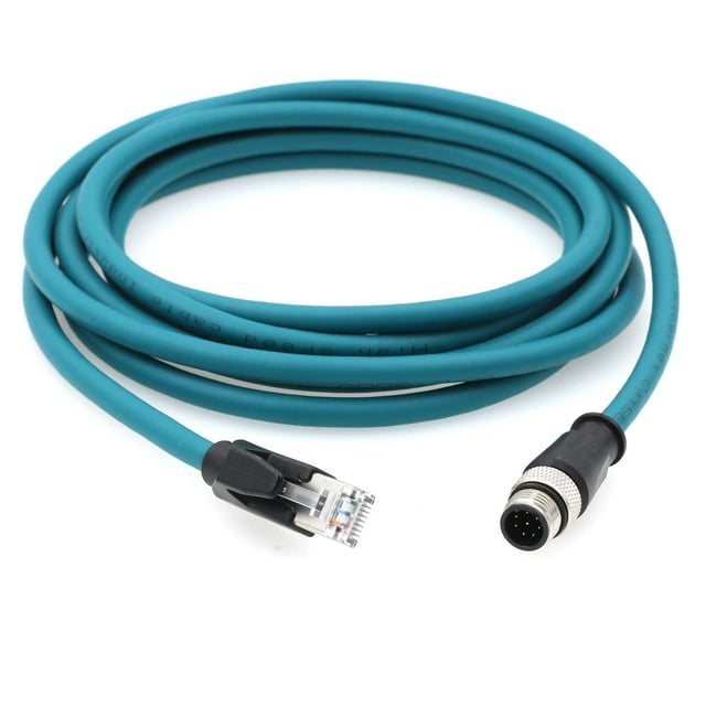 Ethernet M12 8P A-Coded Rj45 Network Cable For Cognex In-Sight 5000 ...