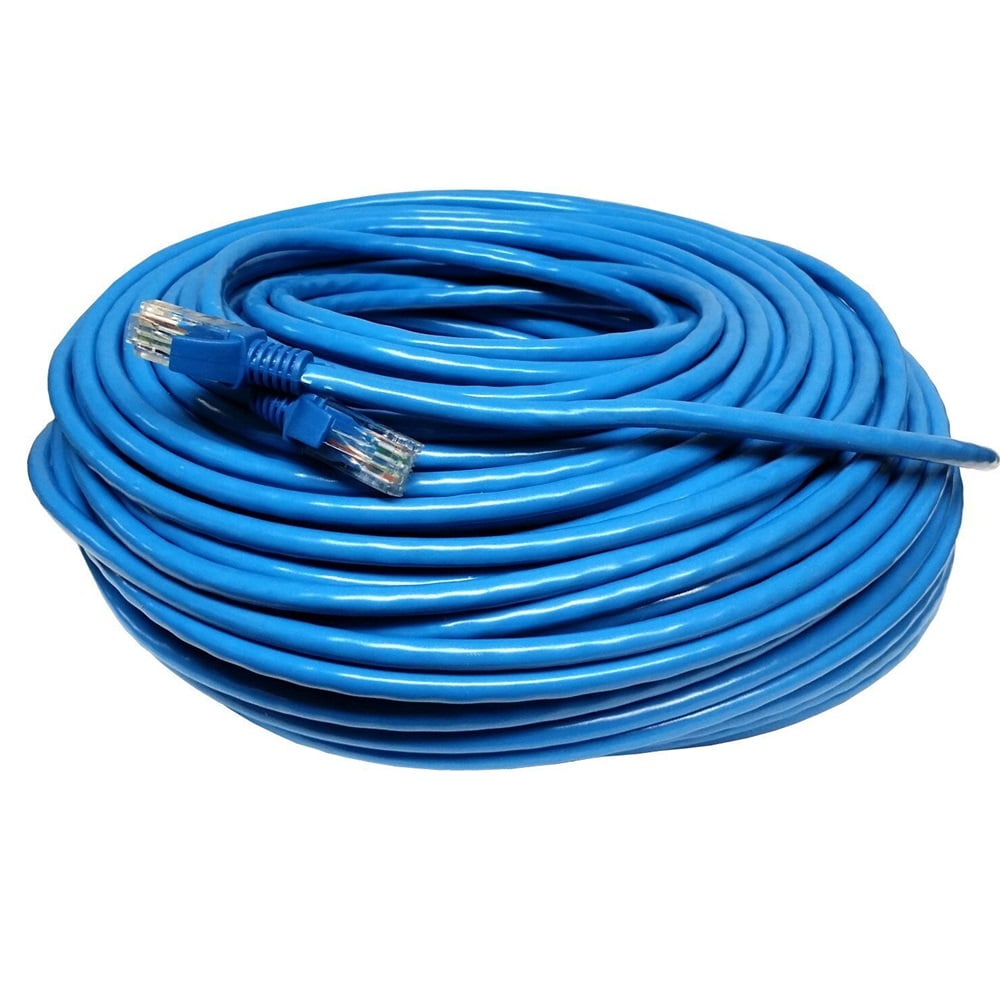 Ethernet Network LAN Patch Cable Cord Blue 50 Feet CAT6 CAT 6 Pack of 2 ...