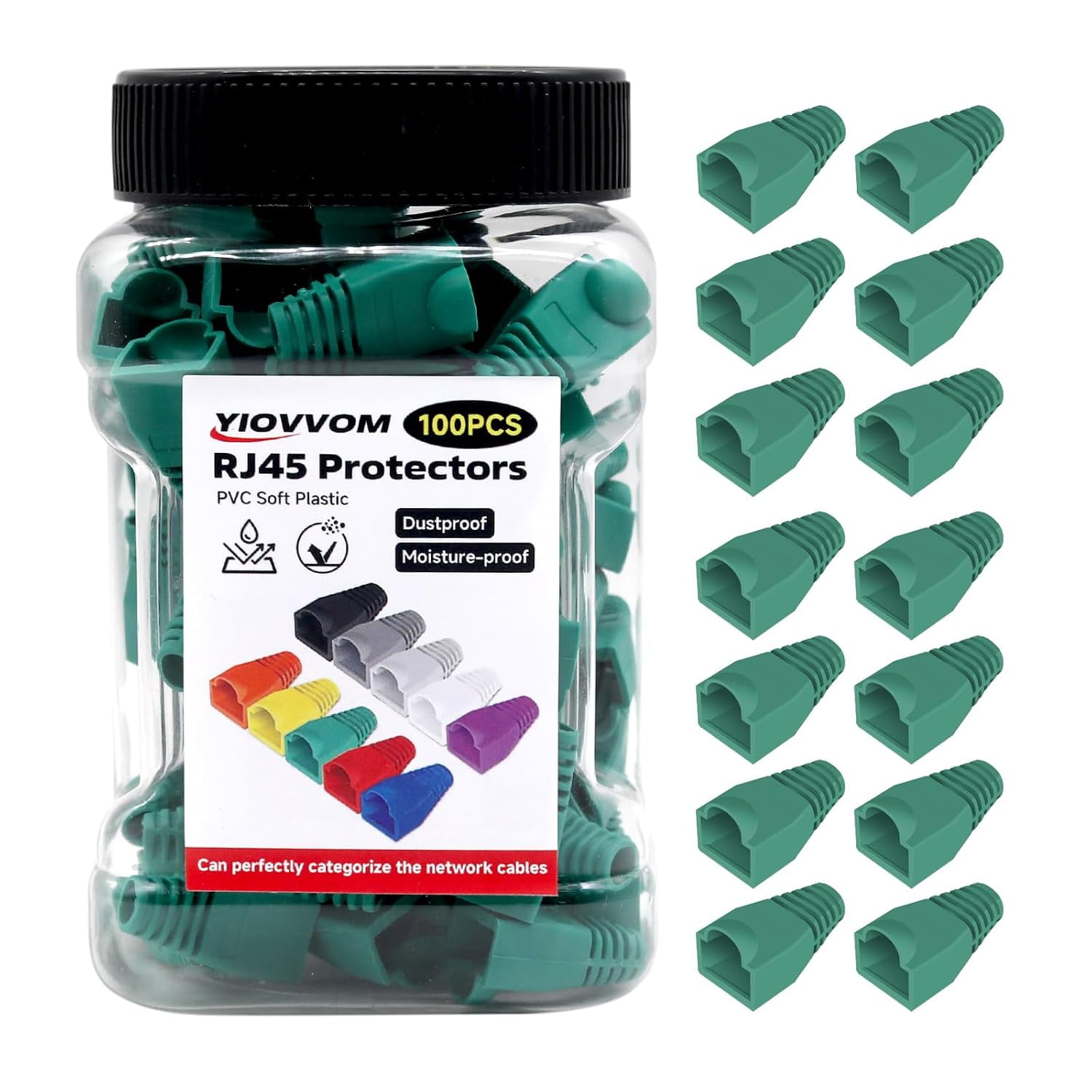 Ethernet RJ45 Cable Connector Soft Plastic Boots, Cover Strain Relief ...