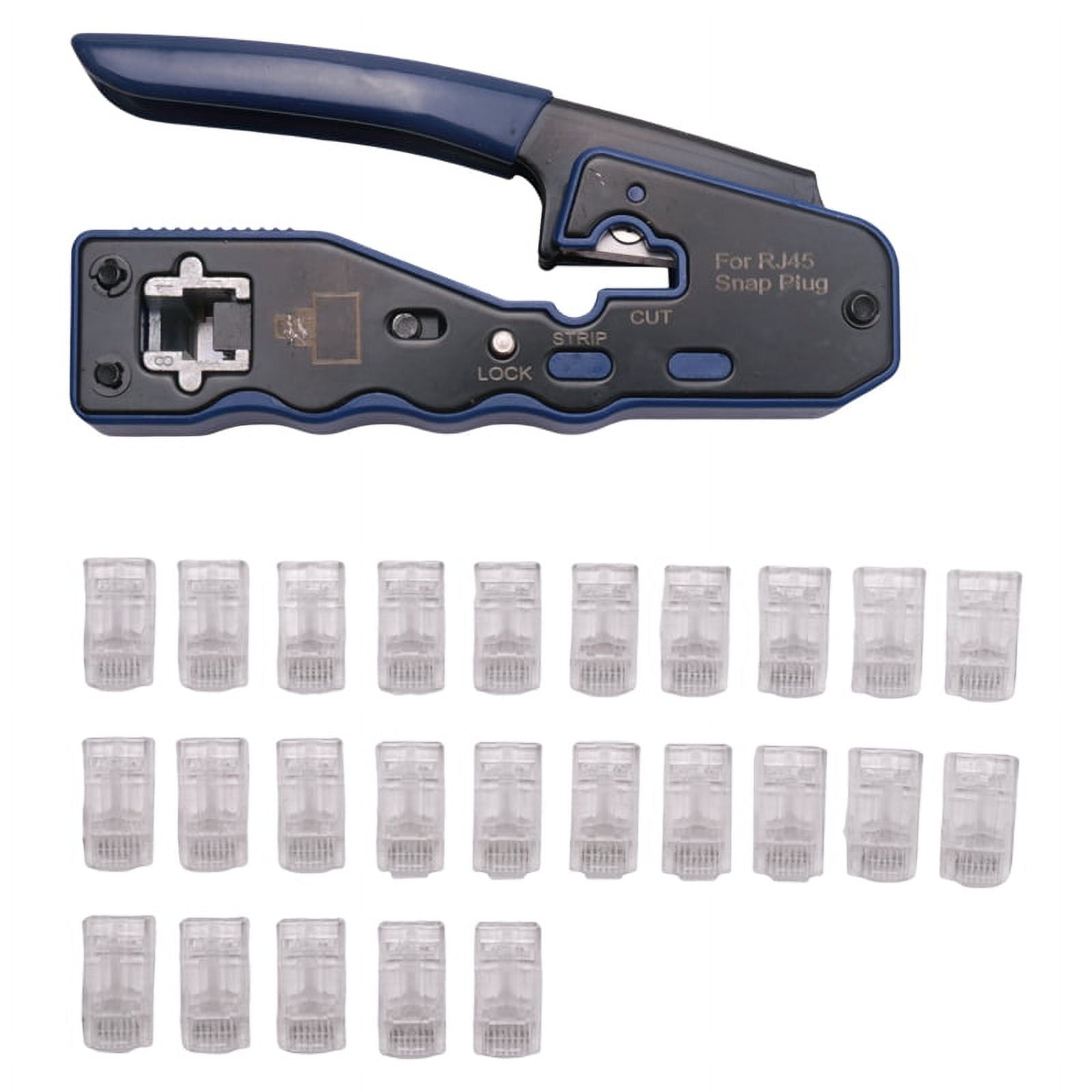 Ethernet RJ45 Pass Through Crimping Tool Bundle with CAT6 RJ45 Pass ...