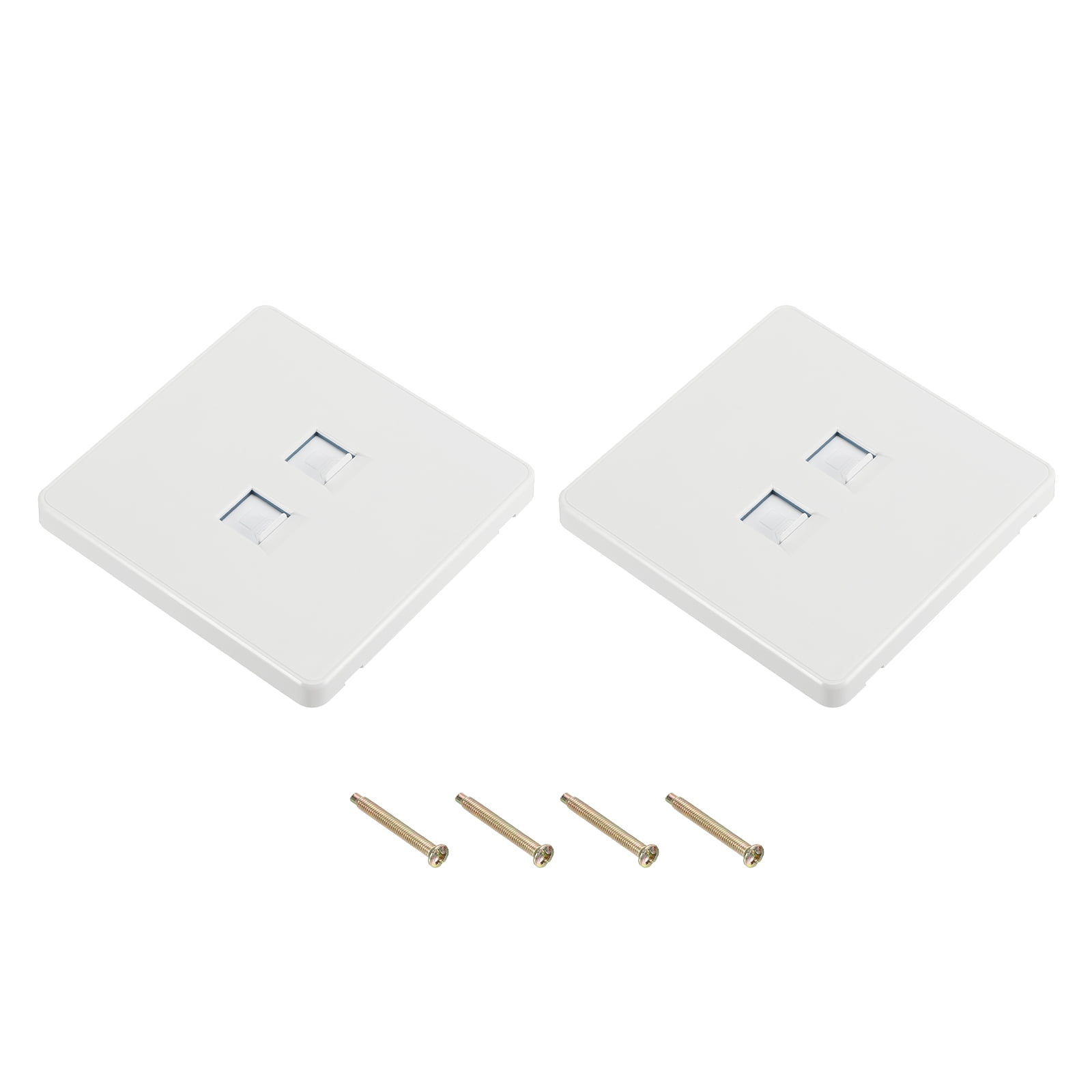 Ethernet Socket Dual Port RJ45 CAT6 Wall Plate White for Networking Box ...