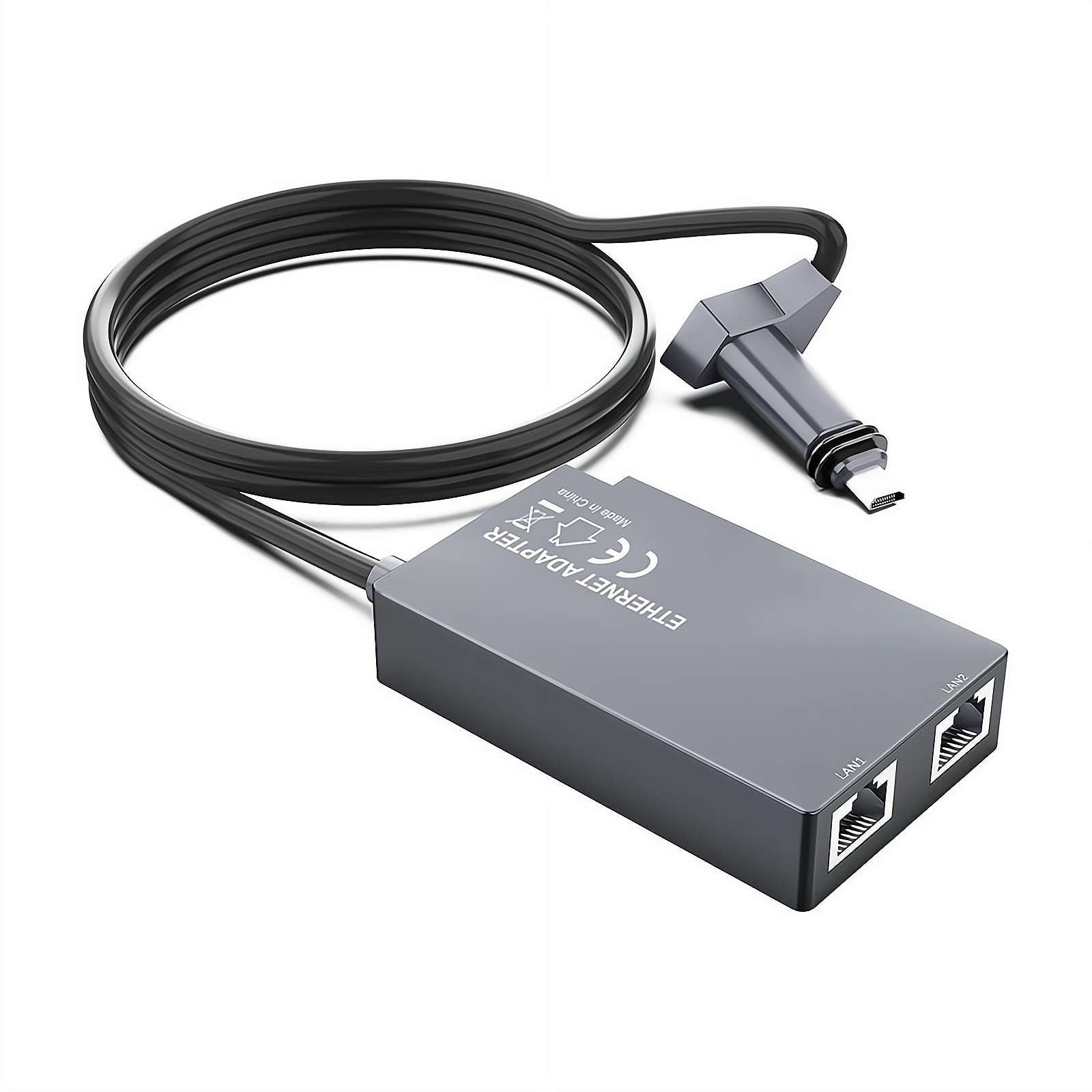Ethernet Splitter 1 to 2 1000Mbps Internet Cable Splitter 1 in 2 Out ...