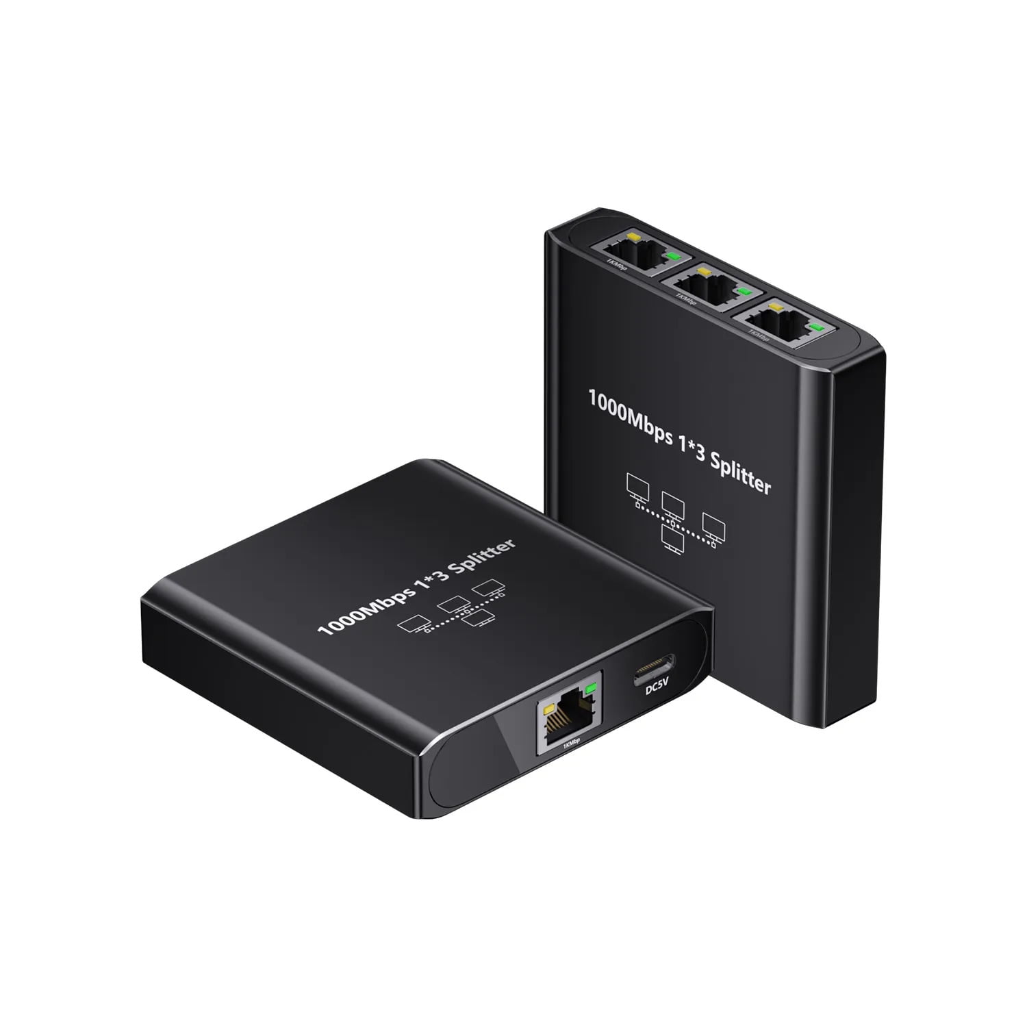 Ethernet Splitter 1 to 2 High Speed 1000Mbps, Gigabit Ethernet Splitter ...