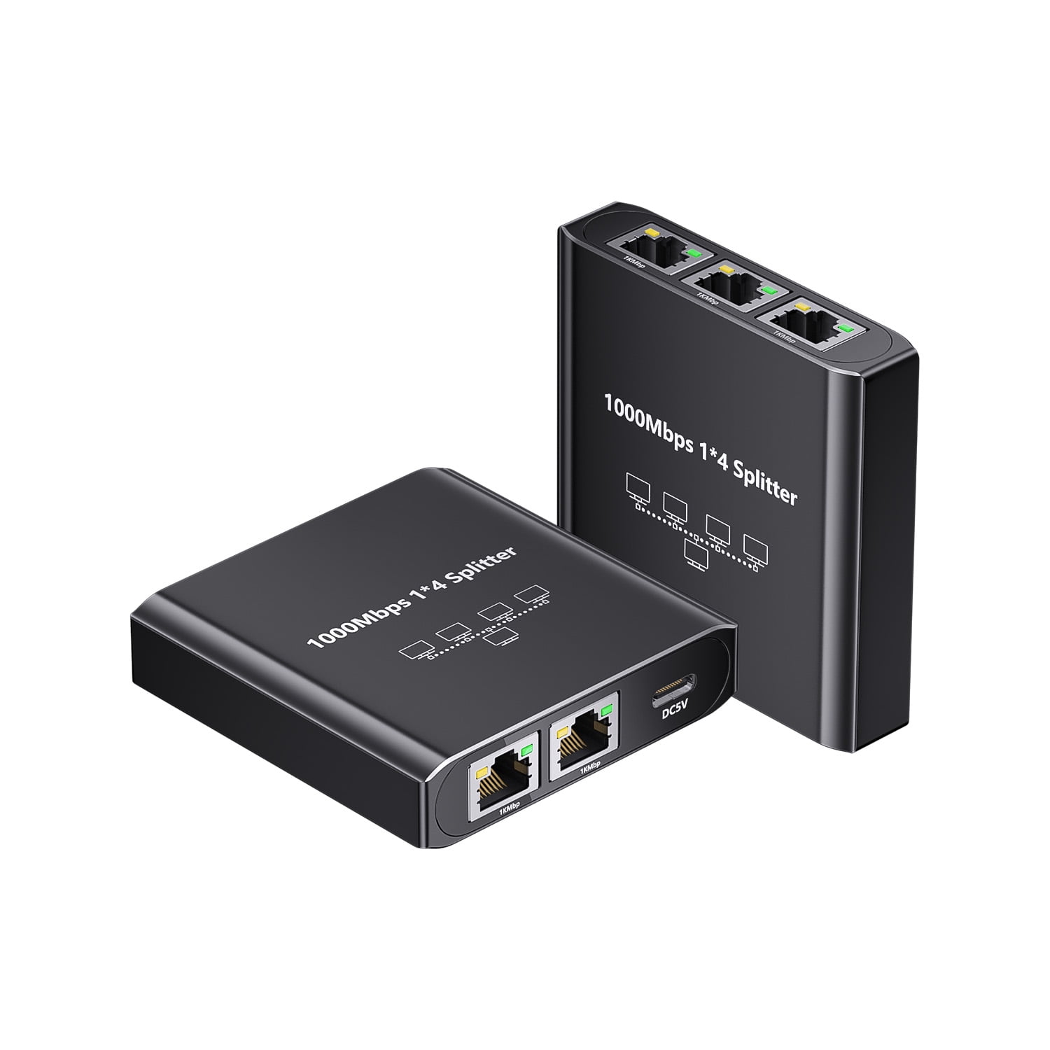Ethernet Splitter 1 to 2 High Speed 1000Mbps, Gigabit Ethernet Splitter ...