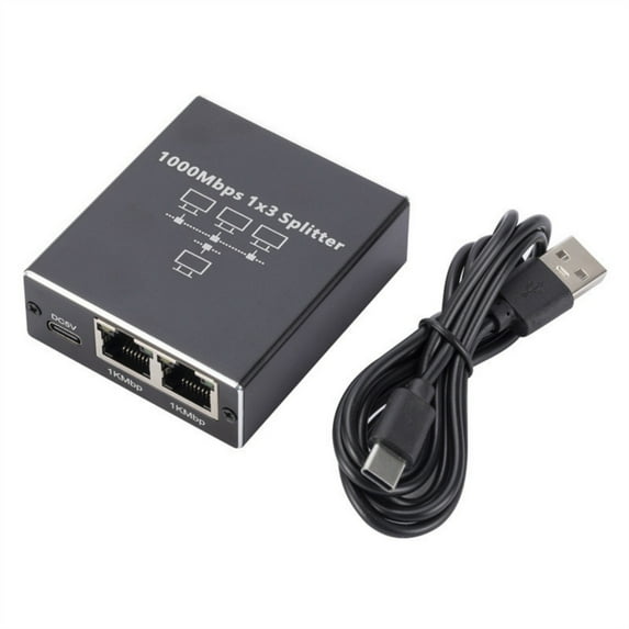 Ethernet Splitter 1 to 2/3/4 High Speed 1000Mbps LAN Converter Adapter ...
