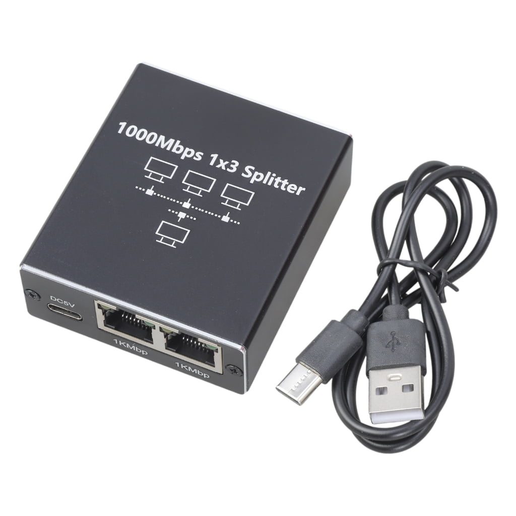 Ethernet Splitter 1 to 2/3/4 High Speed 1000Mbps LAN Converter Adapter ...