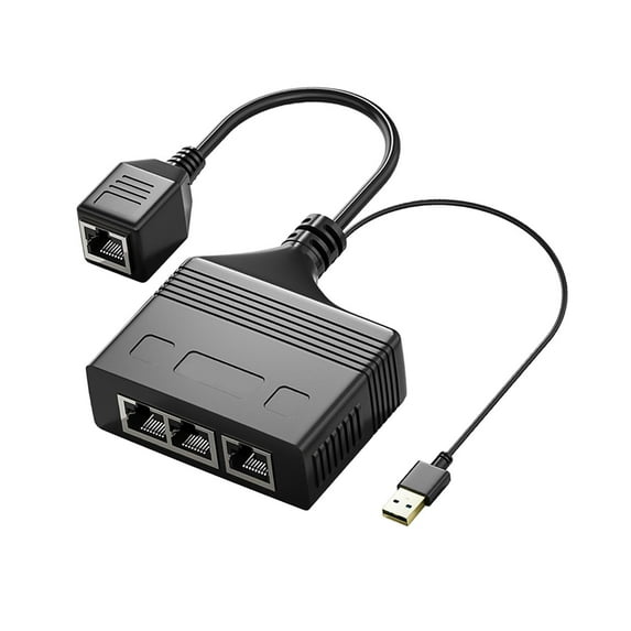Ethernet Splitter Port for Network Plug Connector Female - Walmart.com