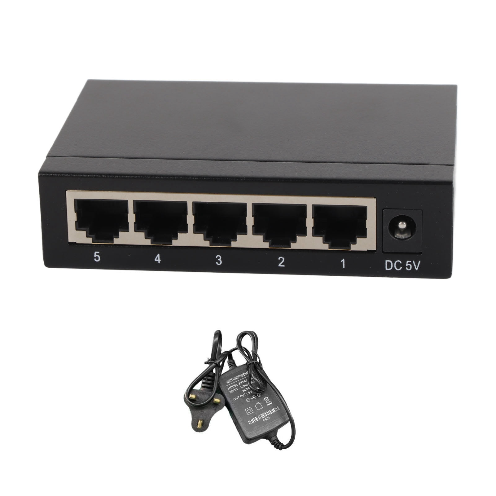 Ethernet Switch 5 Port Gigabit Ethernet Splitter Plug and Play Silent ...