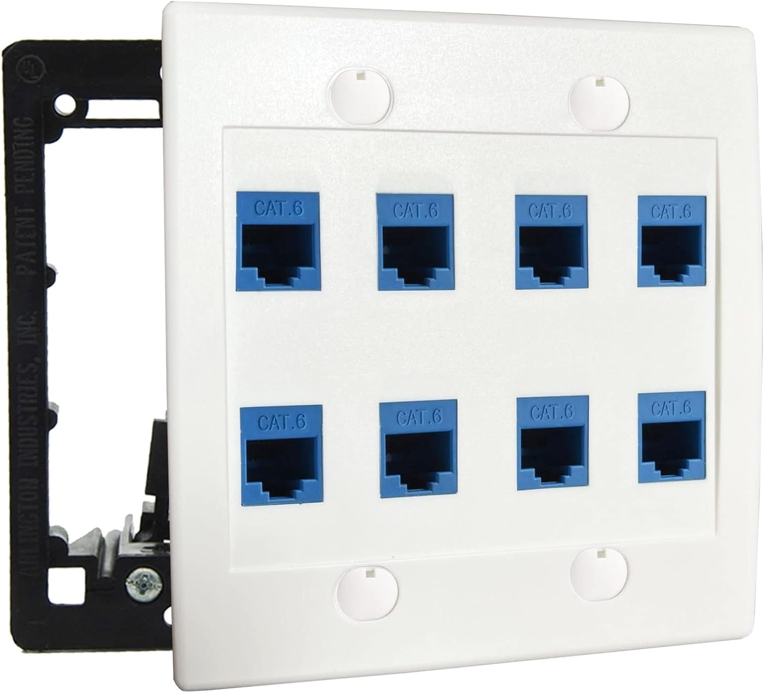 Ethernet Wall Plate - 8 Port RJ45 Cat6 Ethernet Wall Outlet, Female to ...