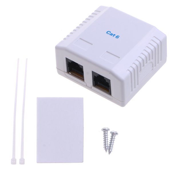 Ethernet Wall Plate, Keystone Jack Wall Plate with RJ45 Keystone ...
