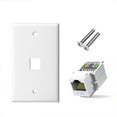 Ethernet Wall Plate Outlet, 10 Pack Tool-Less RJ45 Keystone Jack, No ...
