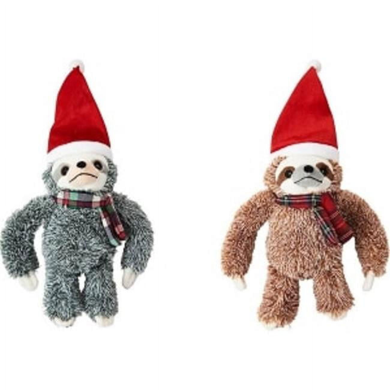Ethical Christmas 58490 12 in. Spot Holiday Sloth Dog Toy, Multi Color ...