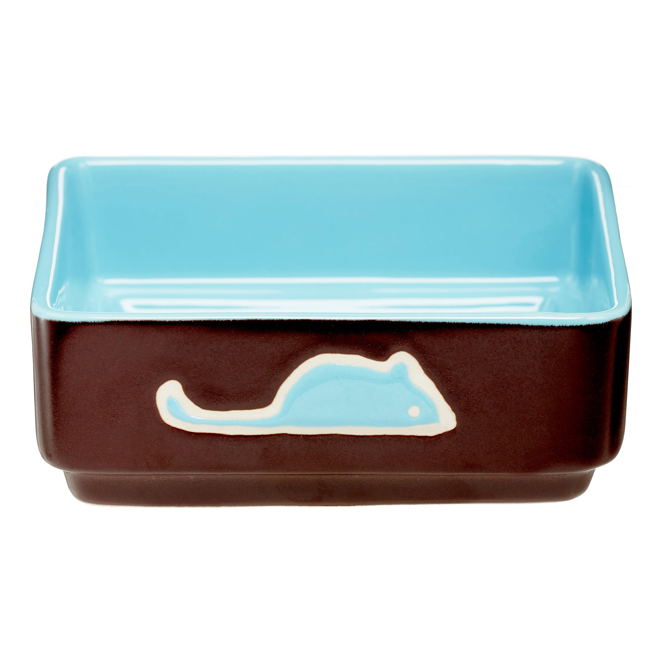 Ethical Pet Four Square Cat Dish, 5", Blue - Walmart.com