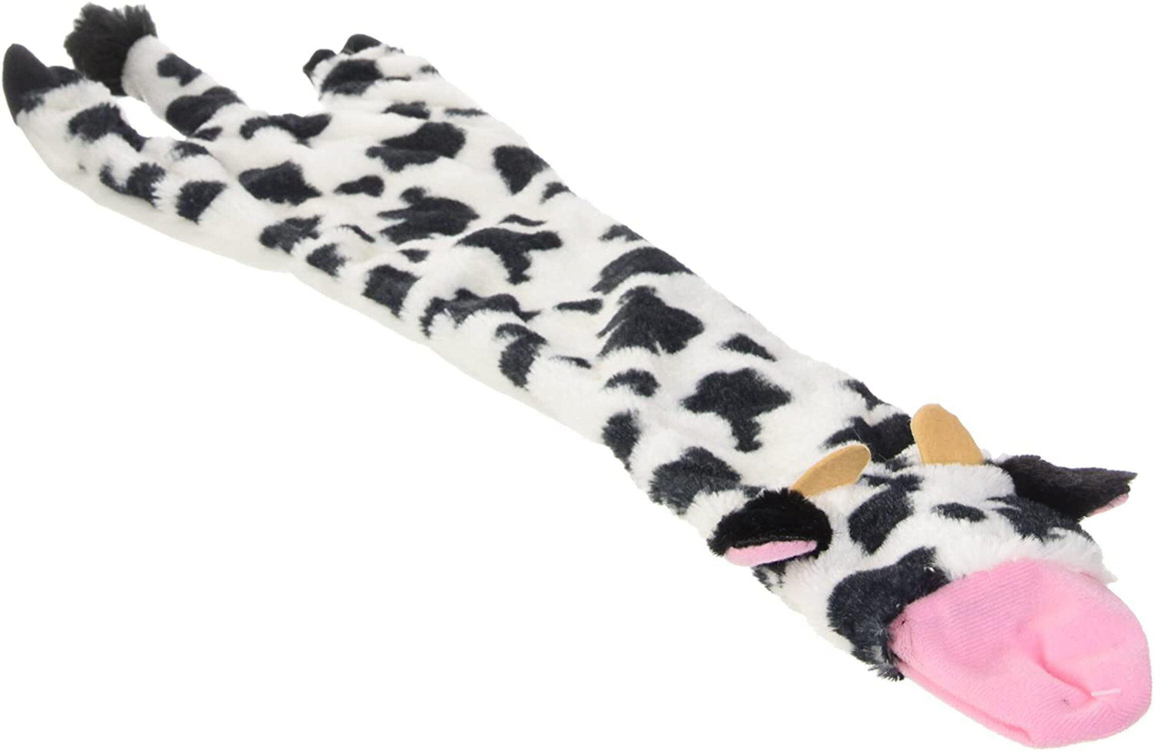 SPOT Skinneeez Crinkle Dog Toy, Stuffing-Free Cow Toy with Squeaker for ...