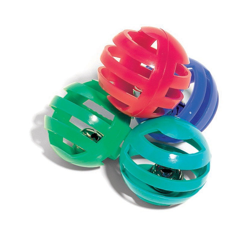 Ethical Pet Spot 4-Pack Slotted Balls with Bells - Colorful ...
