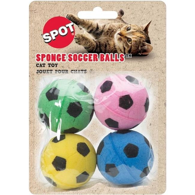 Ethical Pets 1.5 in. Sponge Soccer Balls - Assorted Color - 4 Per Pack ...