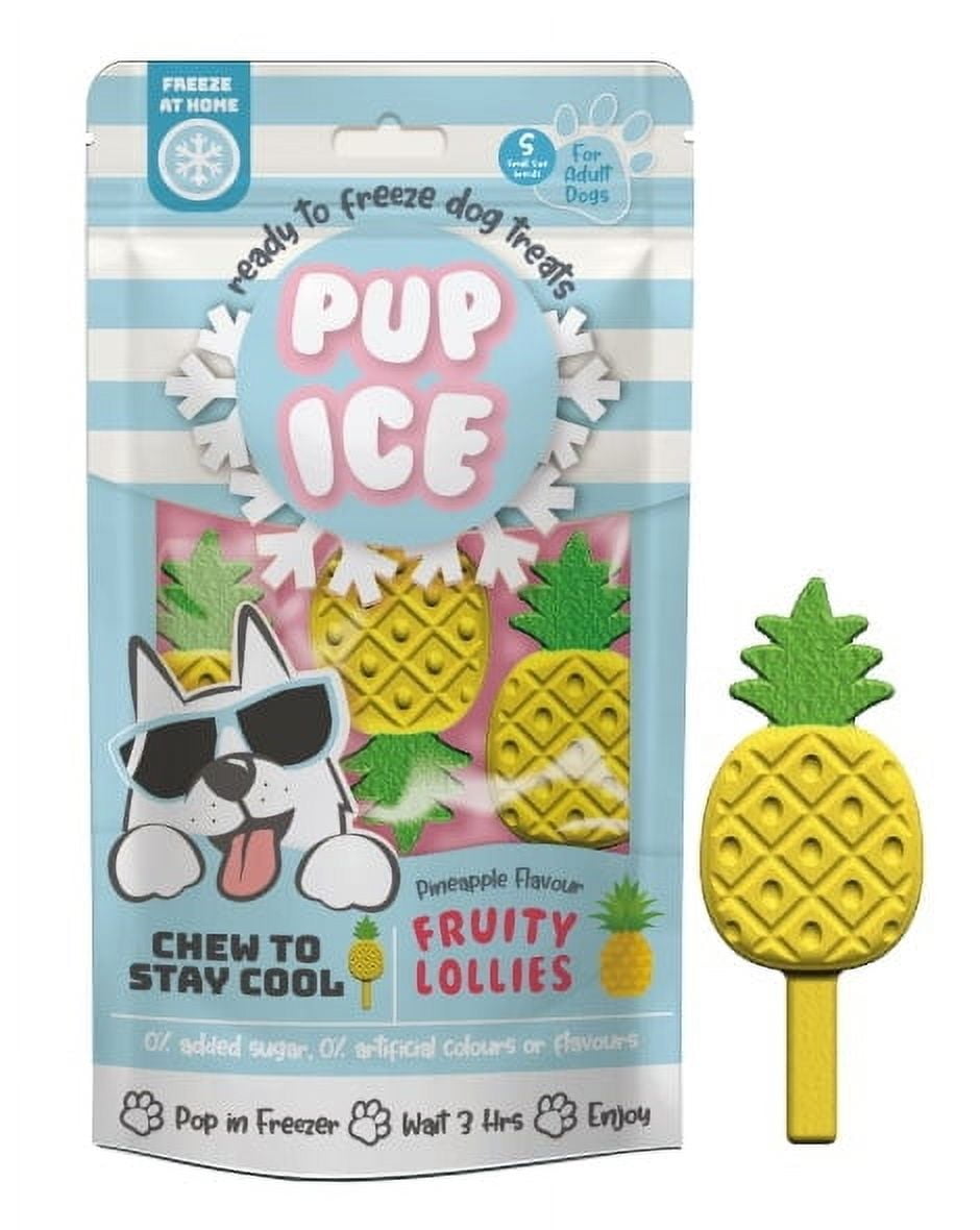 Pup Ice Fruity Lollies, Pineapple 3pk - Walmart.com