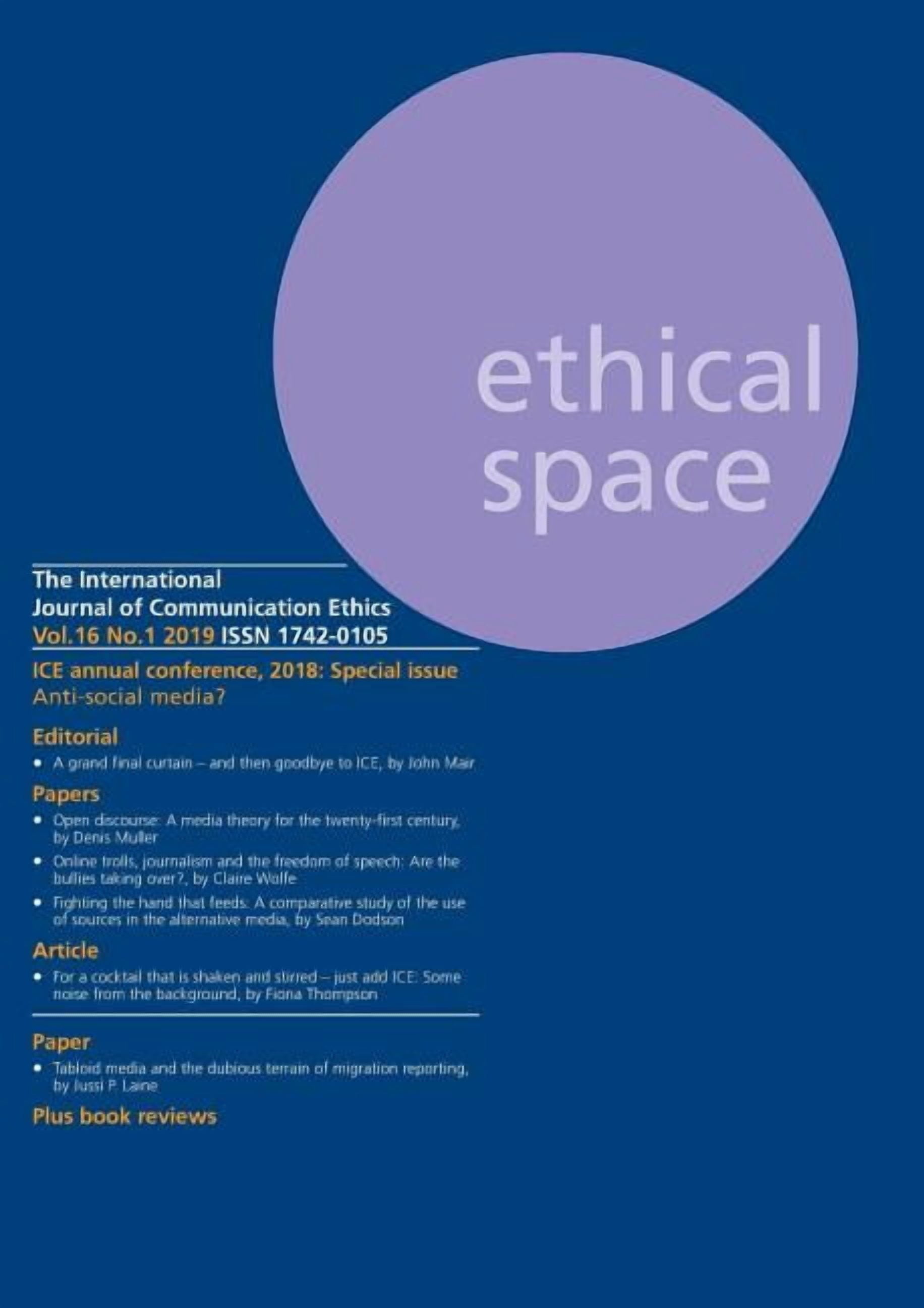 Ethical Space Vol.16 Issue 1 (Paperback) - Walmart.com