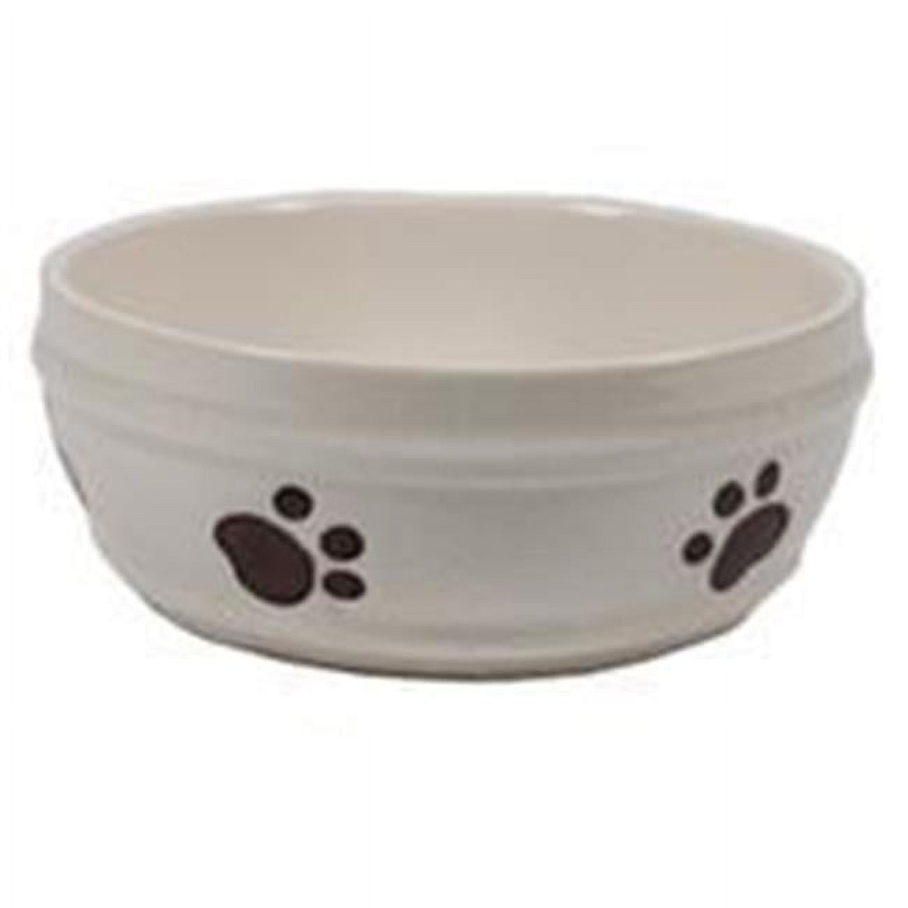 Ethical Stoneware Dish-Spot Crackle Dog Dish- Ivory 7 Inch 6213 ...