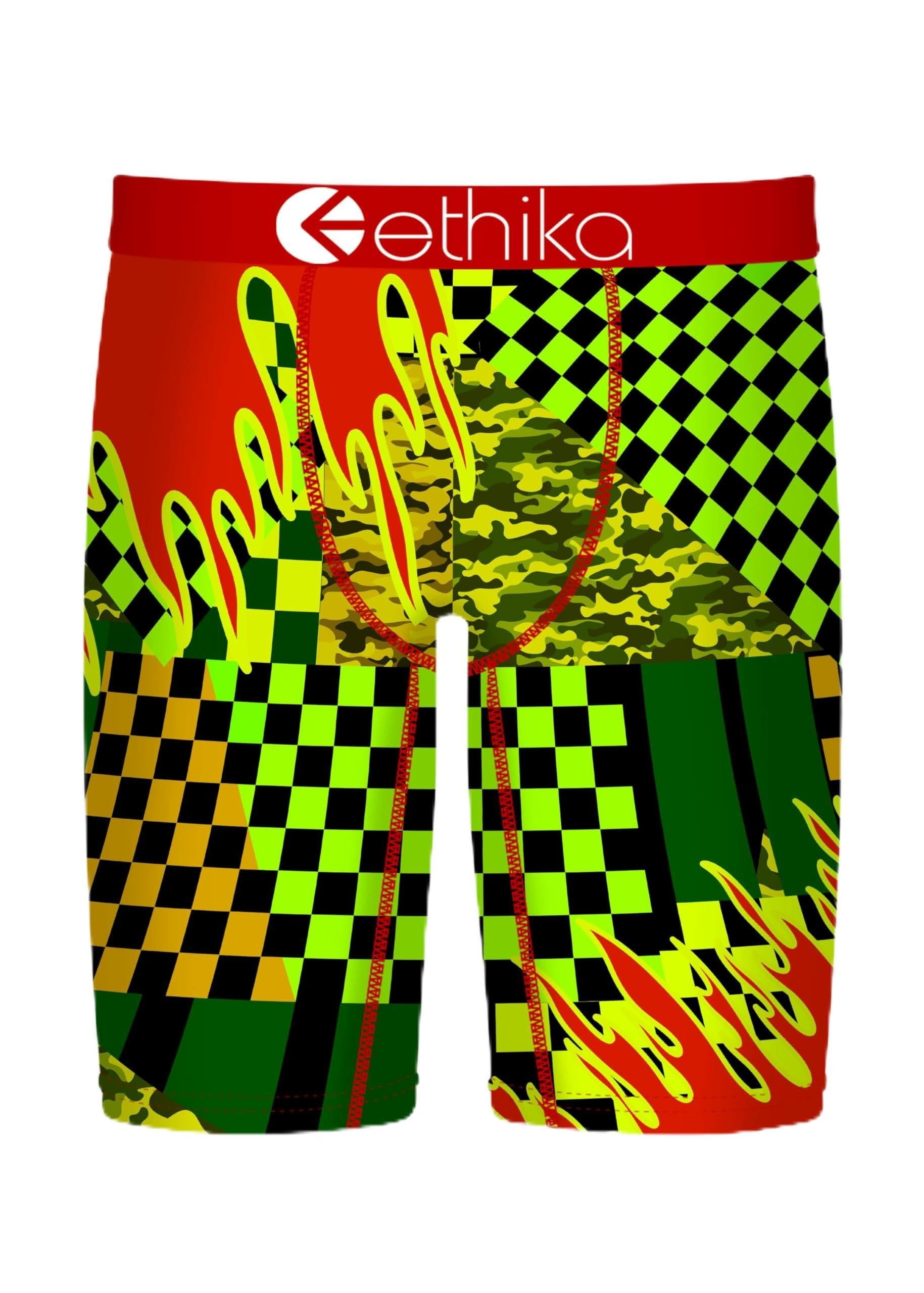 Ethika Men’s Boxer Brief, Knee Length, 4-Way Stretch Performance ...