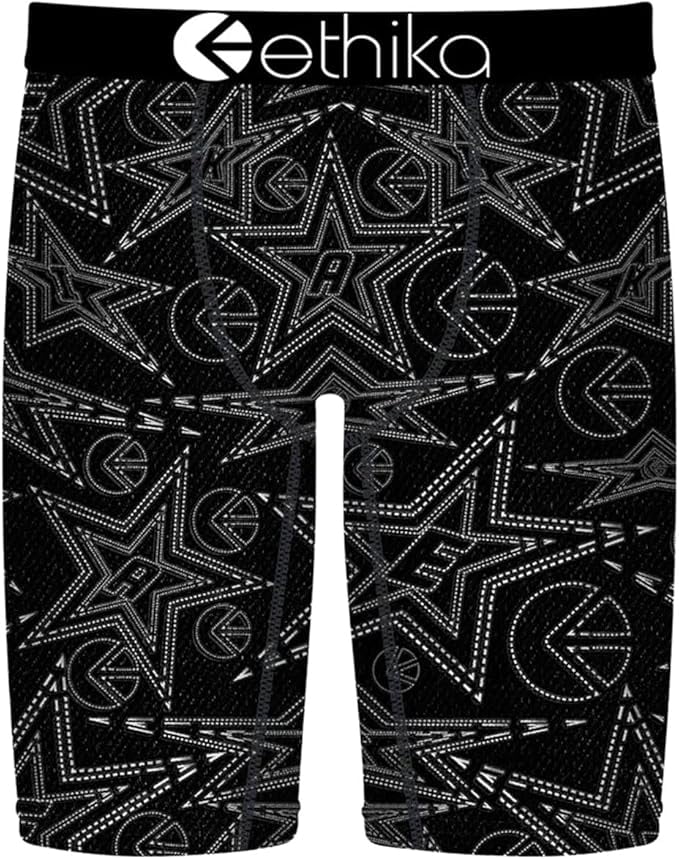 Ethika Men’s Boxer Brief, Knee Length, 4-Way Stretch Performance ...