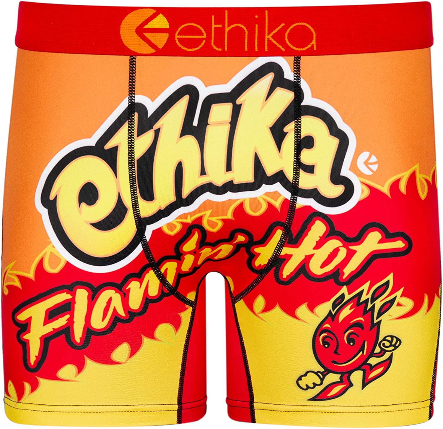 Ethika Mens Mid Underwear Boxer Briefs | Flamin Hot - Walmart.com