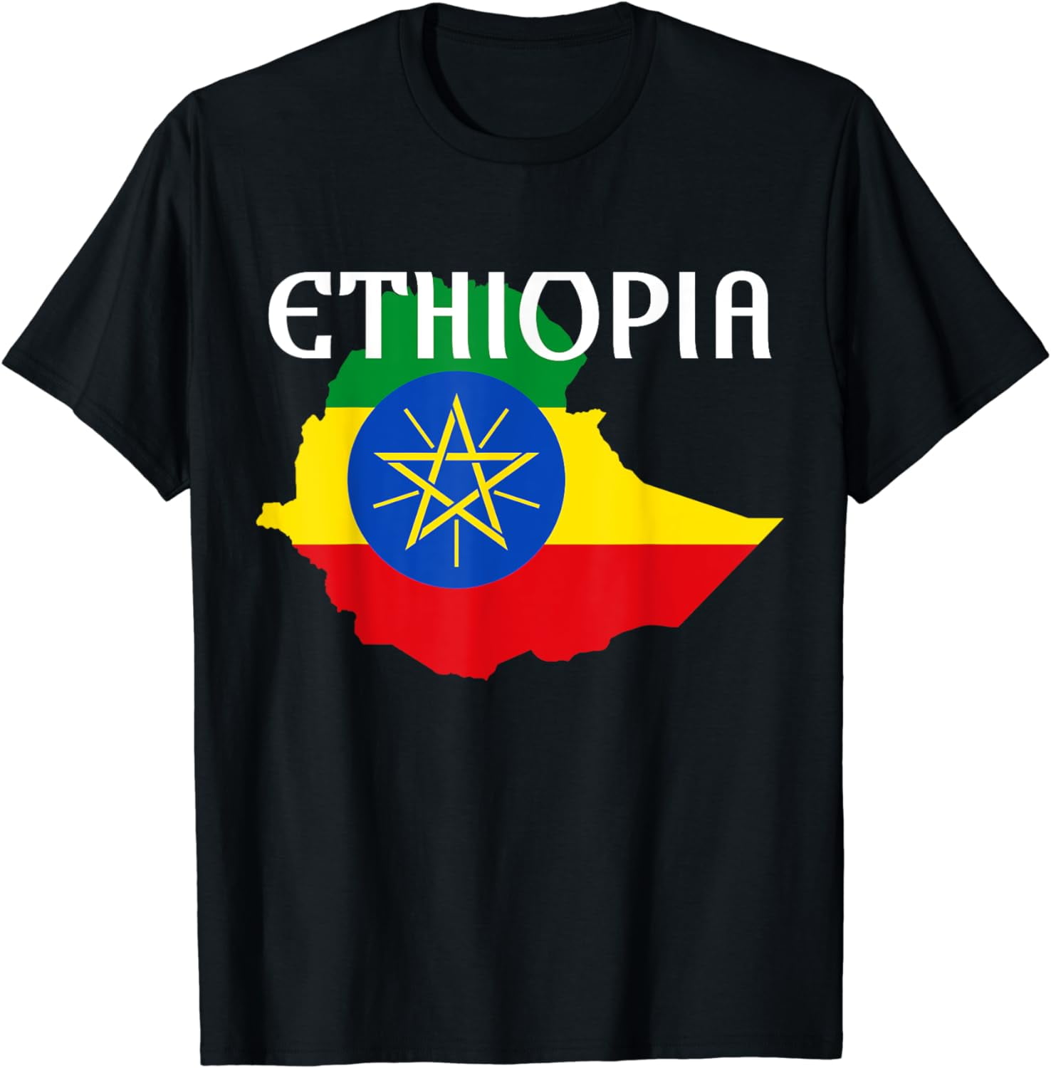 Ethiopia Flag Habesha Map Proud Africa T-Shirt - Walmart.com