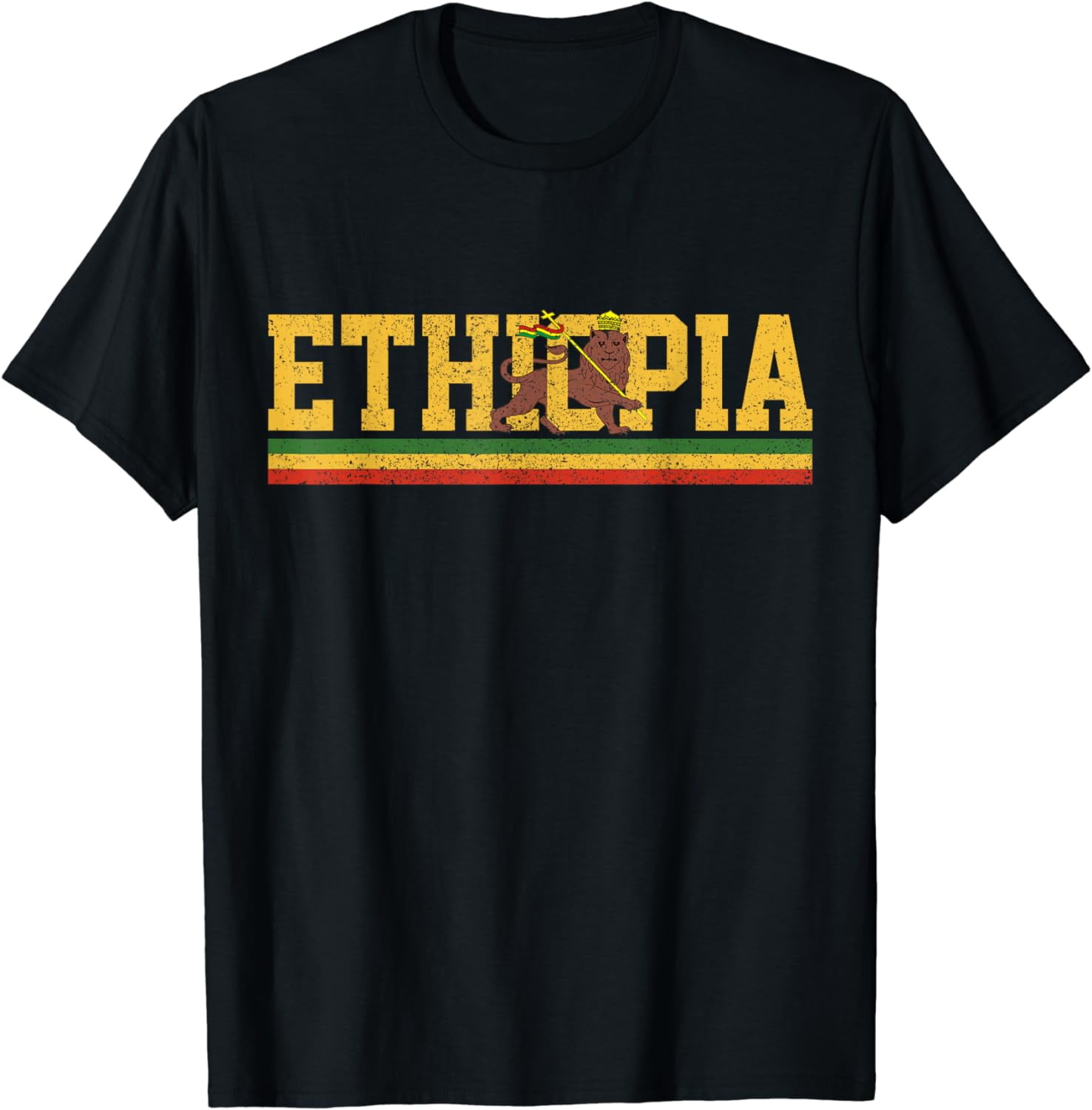 Ethiopia - Lion Of Judah Flag Rastafari African Rasta Gift T-Shirt ...