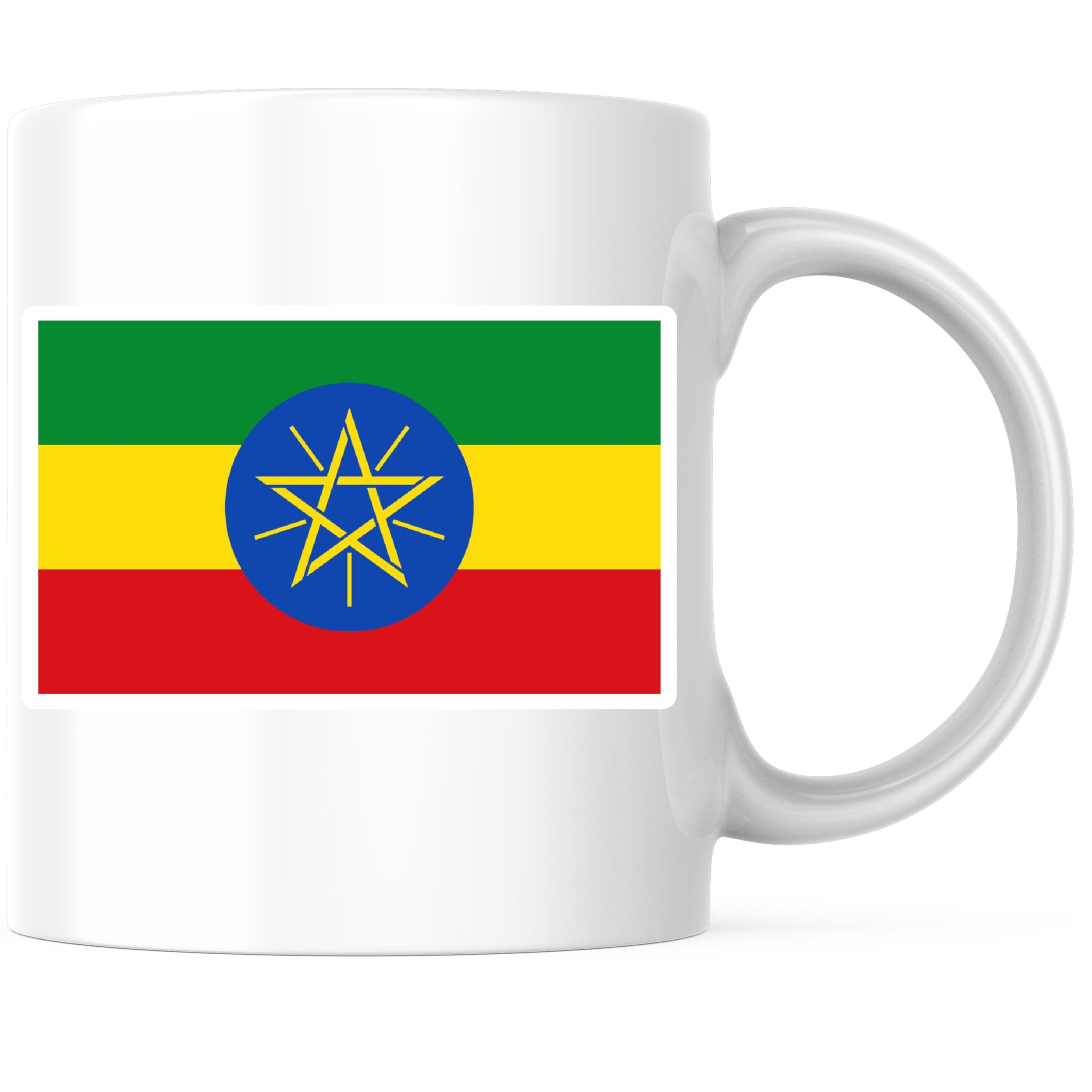 Ethiopia World Flag Coffee Mug - Ethiopian Pride - 11 Ounce Coffee Mug ...